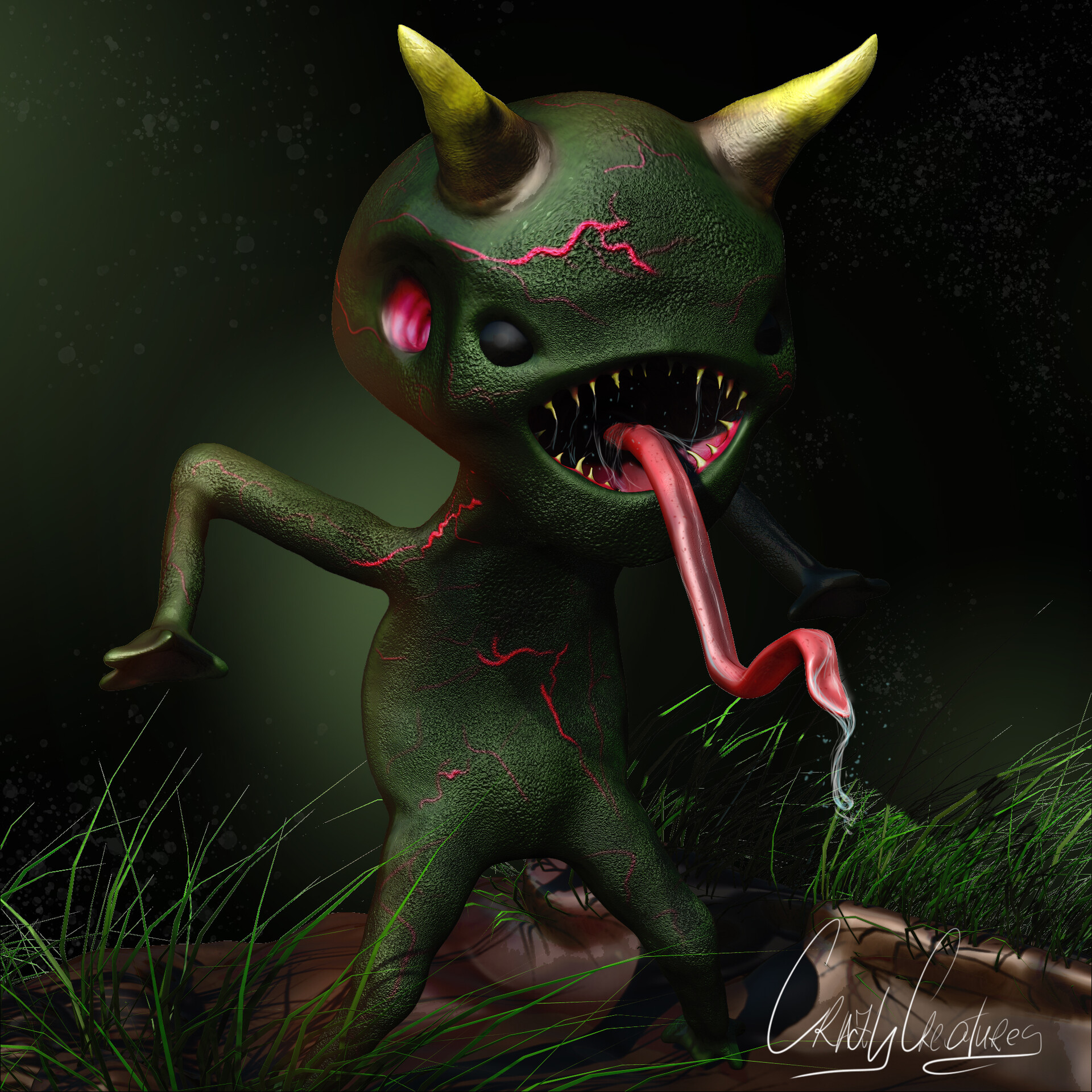 ArtStation - Crazy Creature - Green Horus