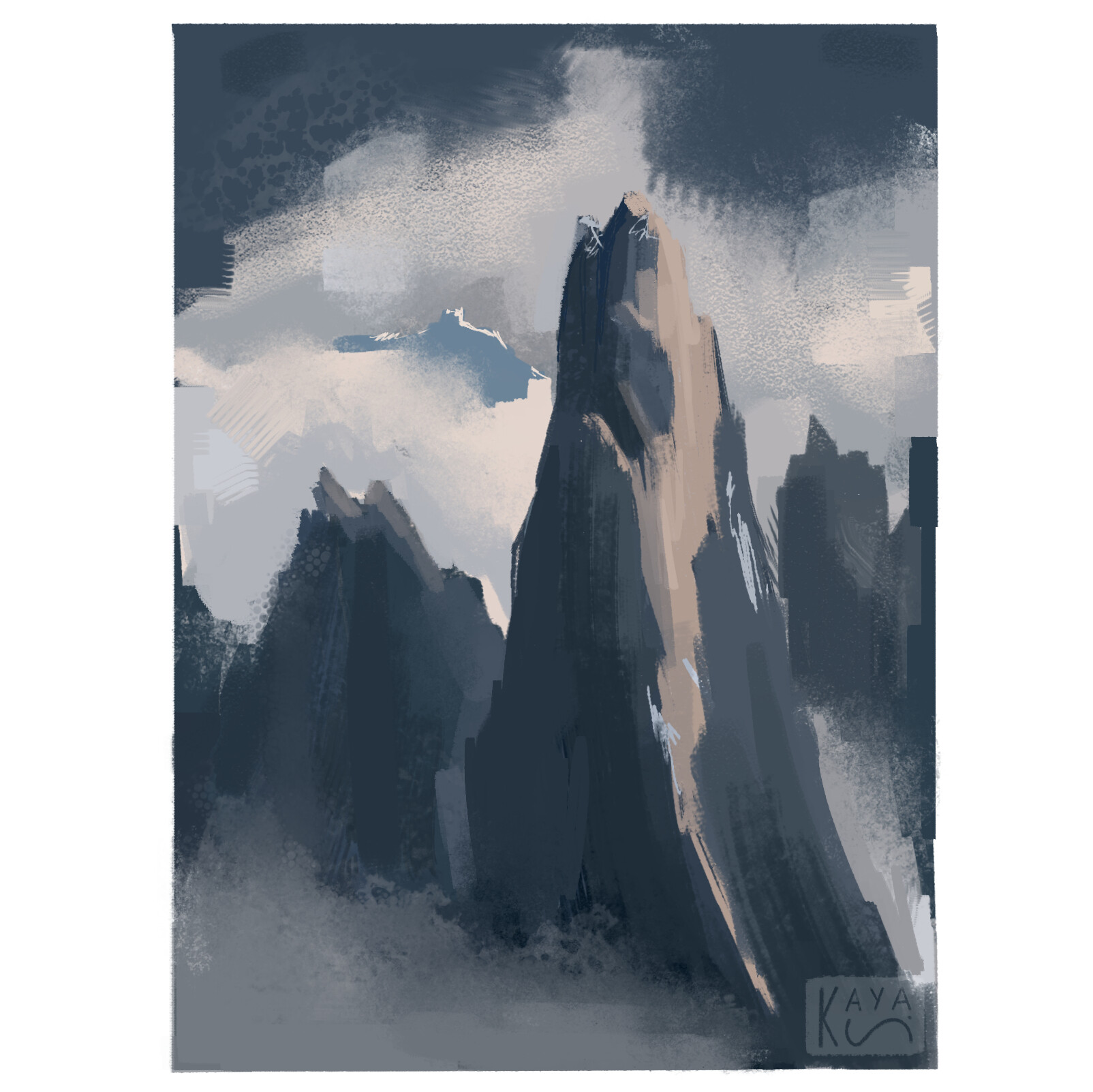 ArtStation - Snowy Mountain Study 3