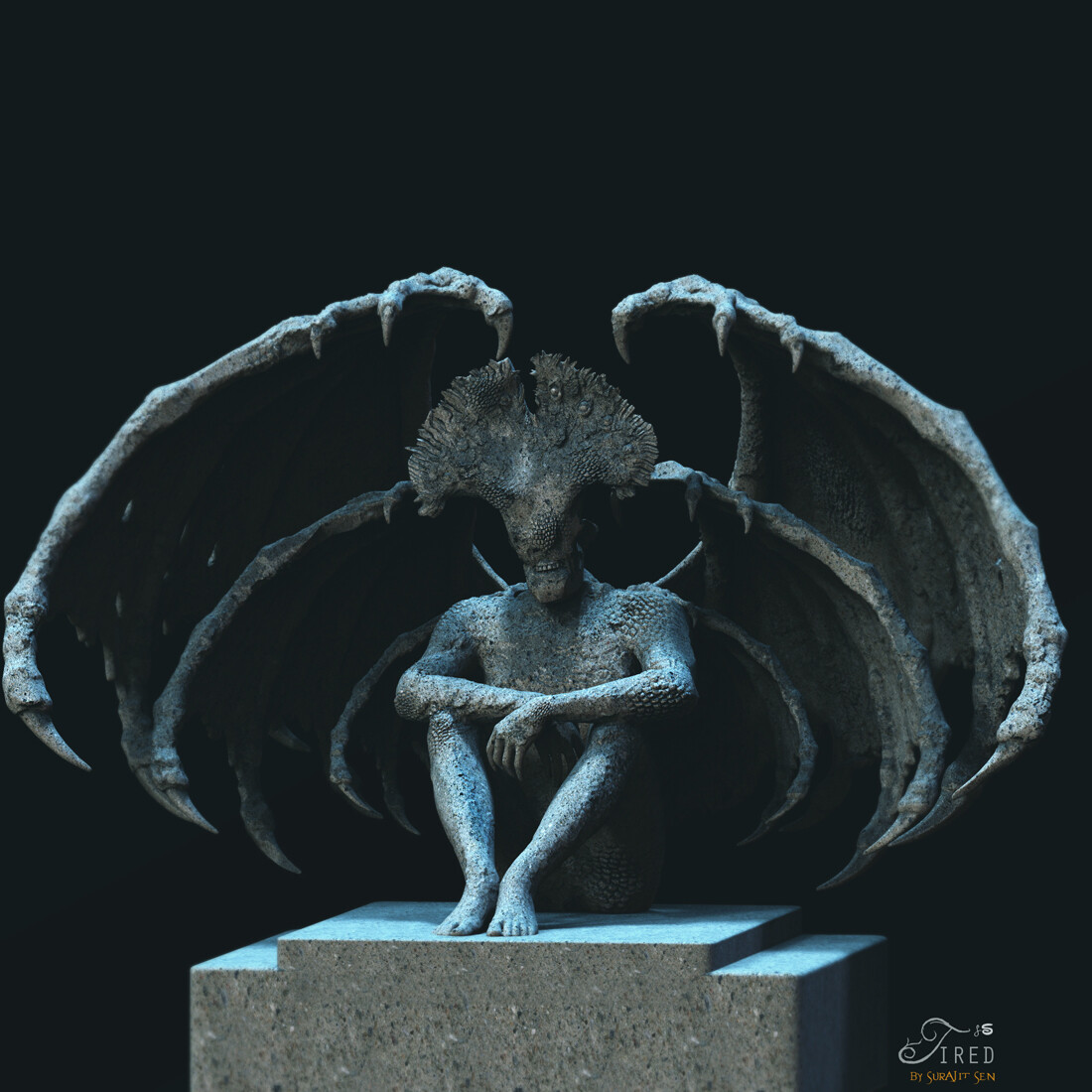 ArtStation - Tired - Digital Sculpture by Surajit Sen