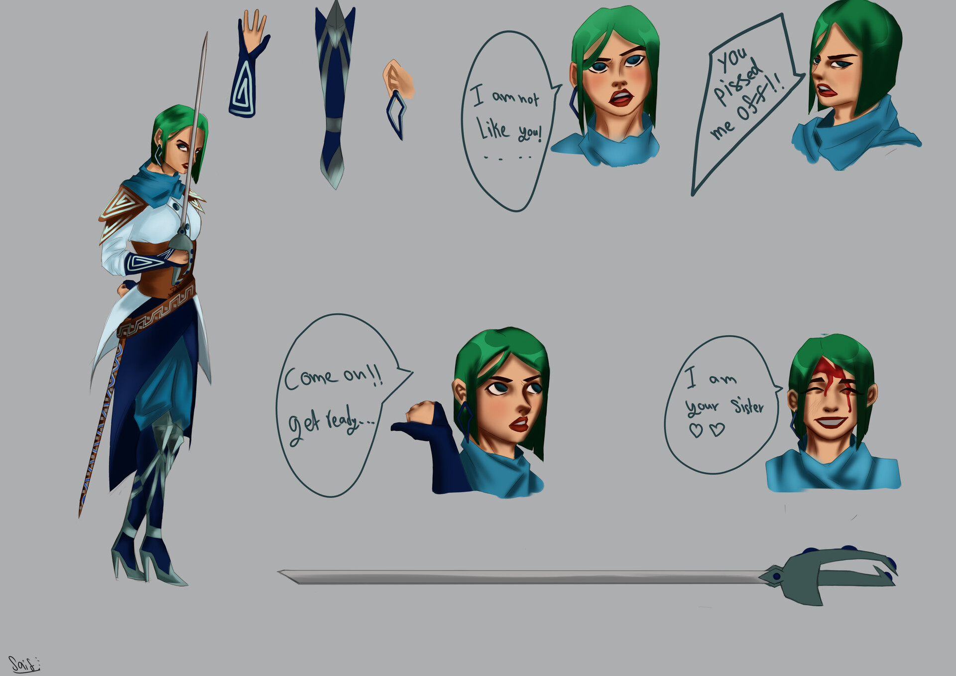 ArtStation - Thin sword fighter