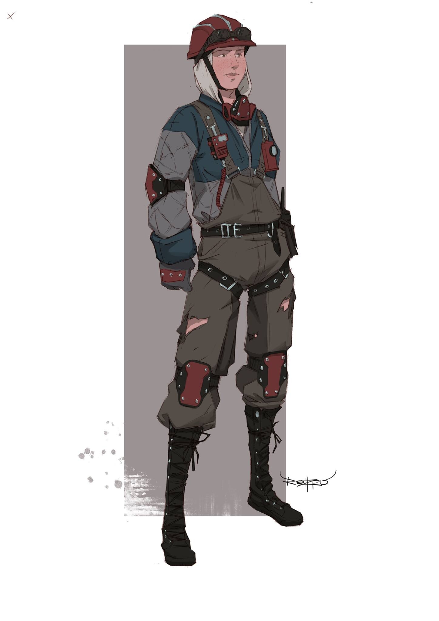 ArtStation - Female Miner Concept Art