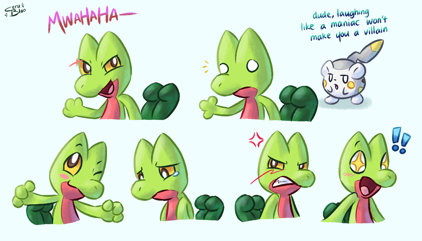ArtStation - Treecko Expressions (Colored)