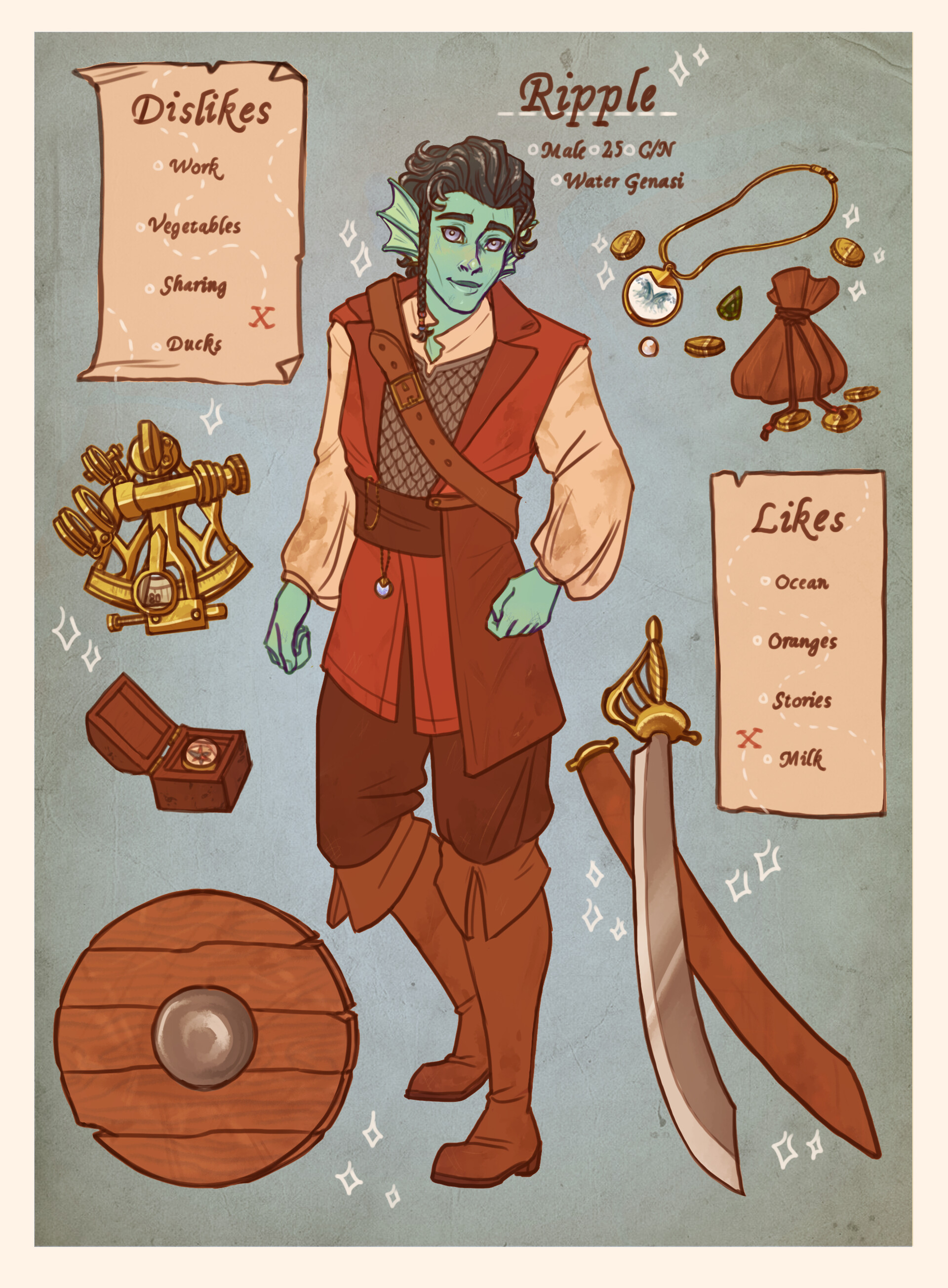 ArtStation - Ripple Dnd character sheet (comission)