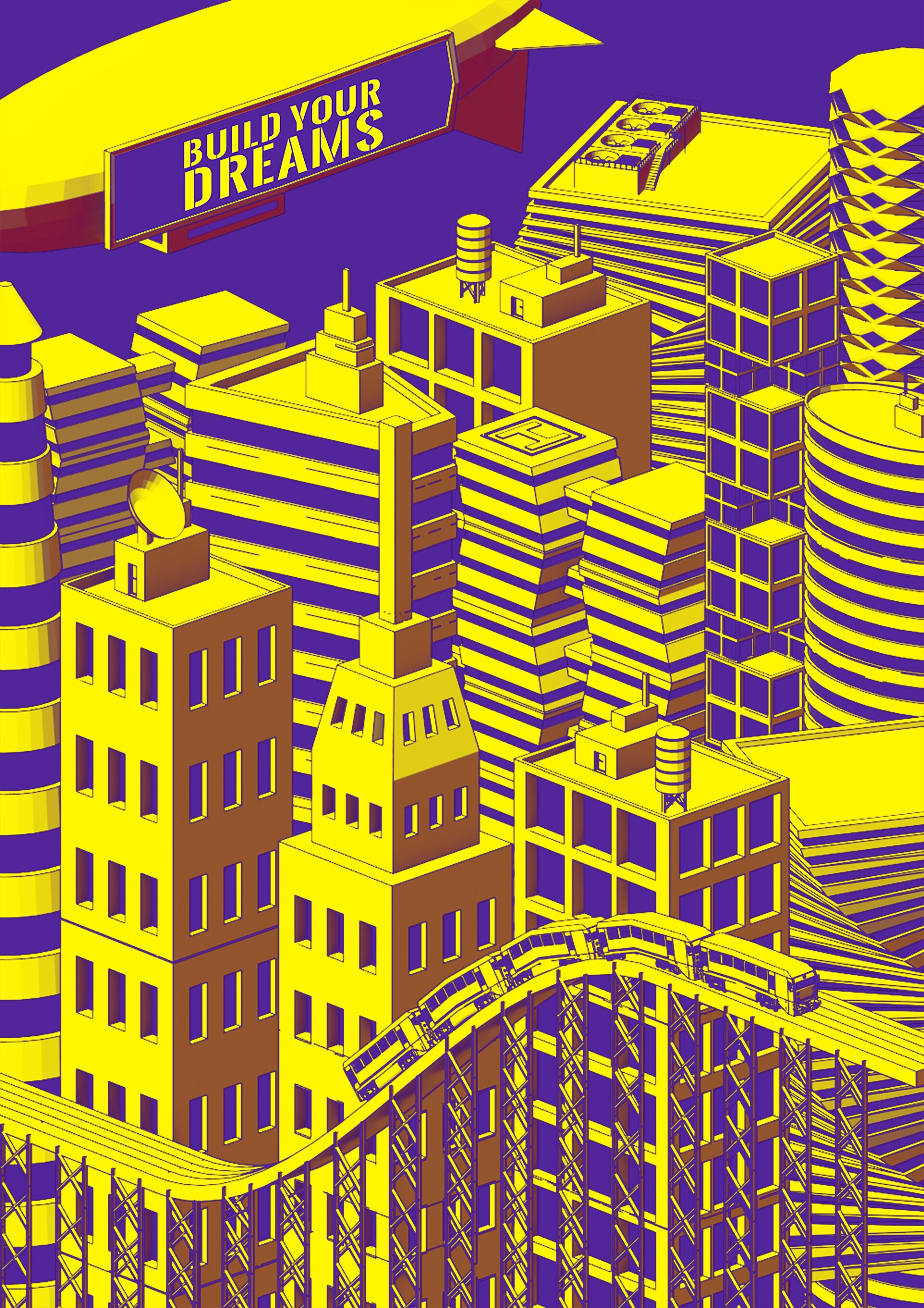 ArtStation - Architecture 3d Poster Build Your Dreams