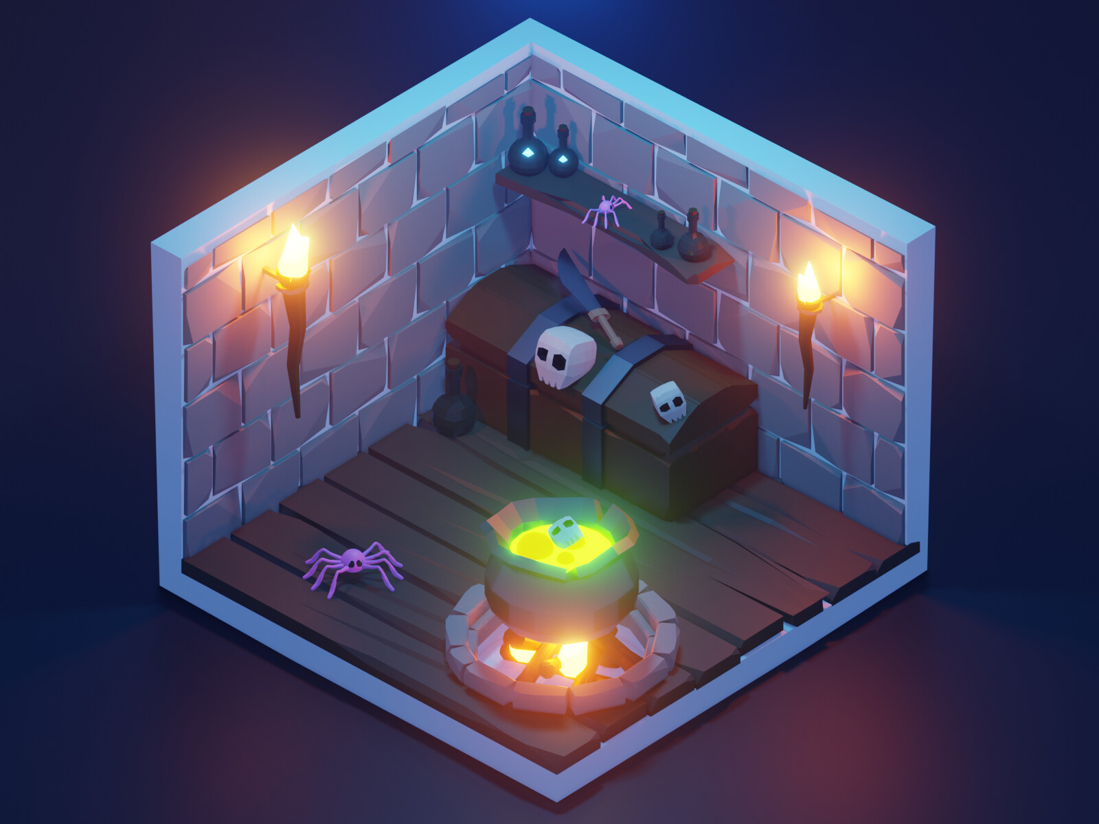 ArtStation - Spooky Room inspired in polygon runway