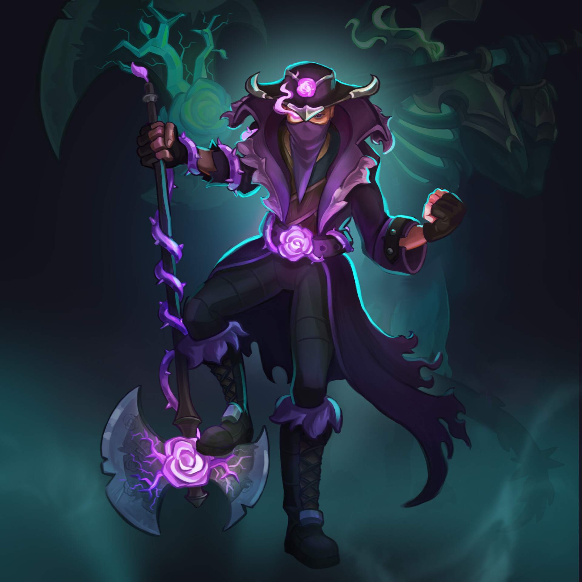 ArtStation - Demon slayer - purple rose