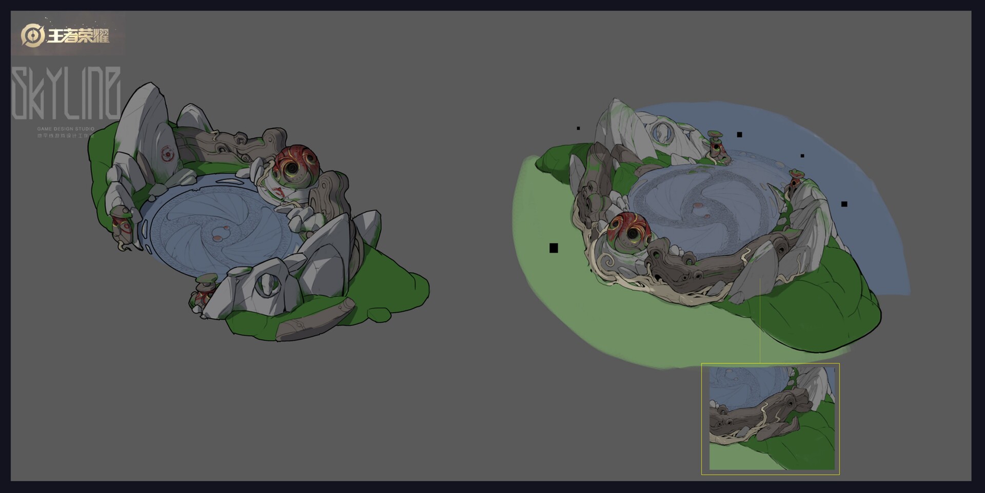 ArtStation - MOBA Game map-- Artwork for Skyline Studio