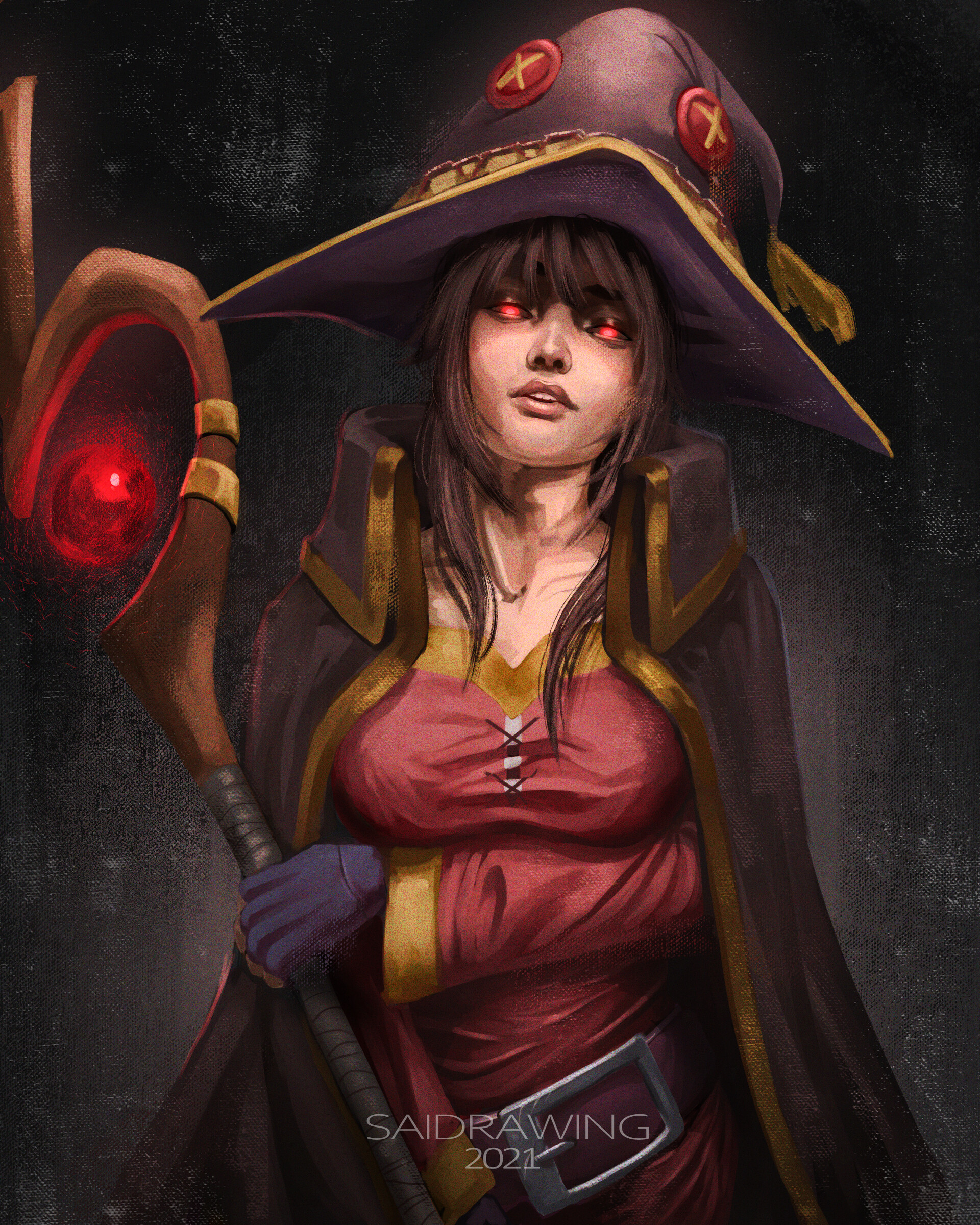 how to draw megumin step by step