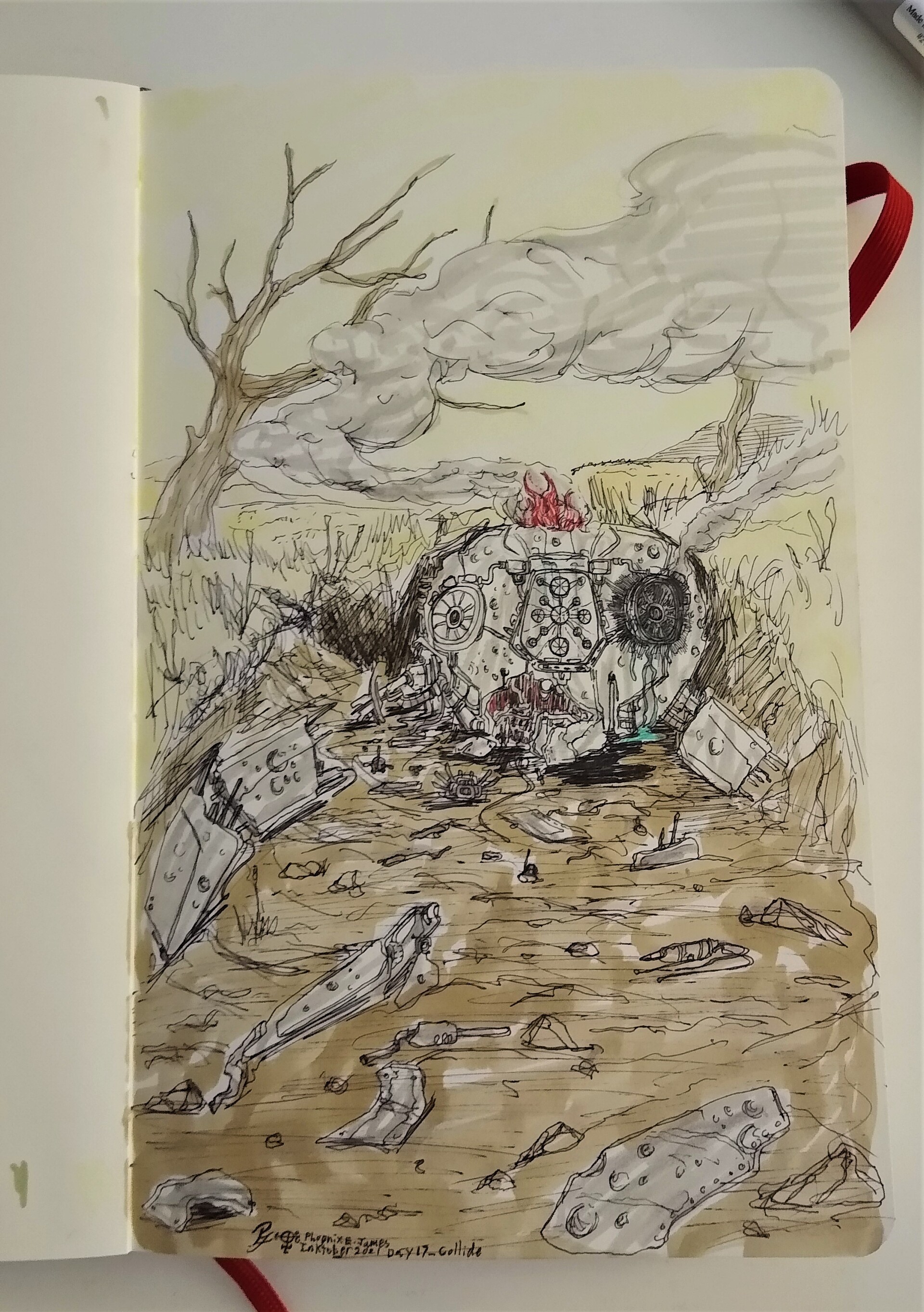 ArtStation - Inktober 2021 Day 17- Collide (Phoenix E. James)