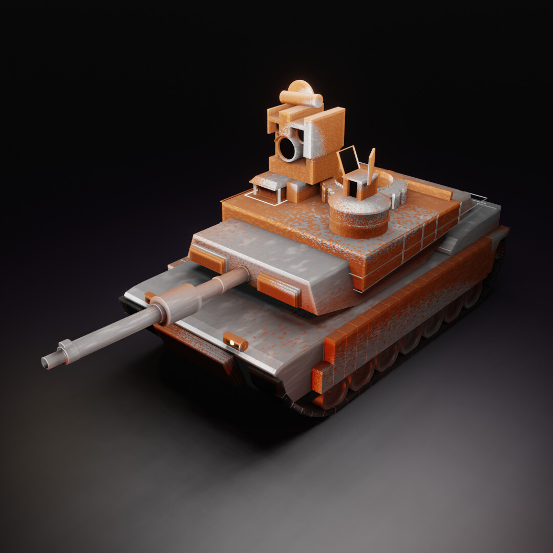 ArtStation - Low poly Military tank