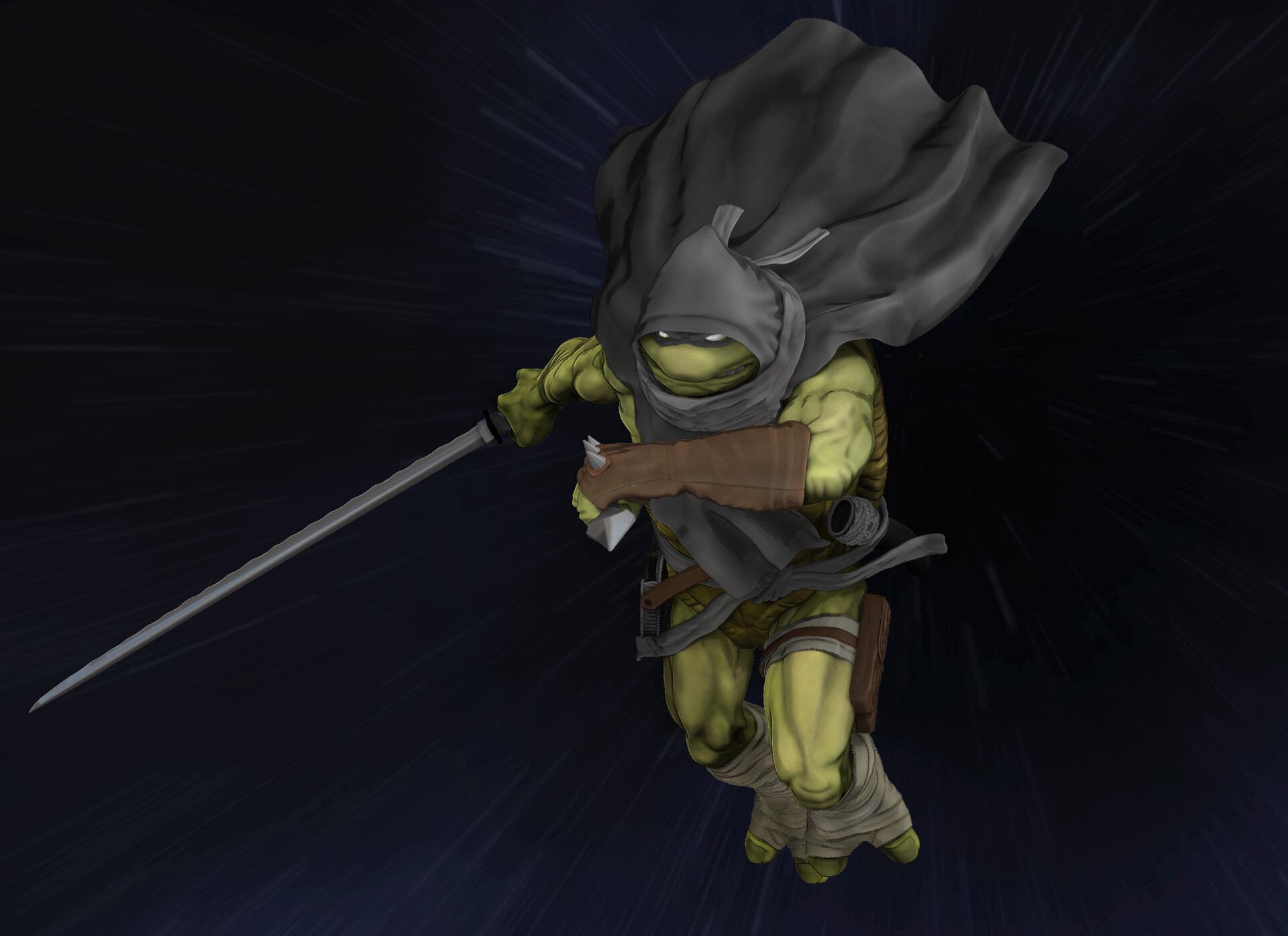 ArtStation - Historically Accurate Ninja Turtle