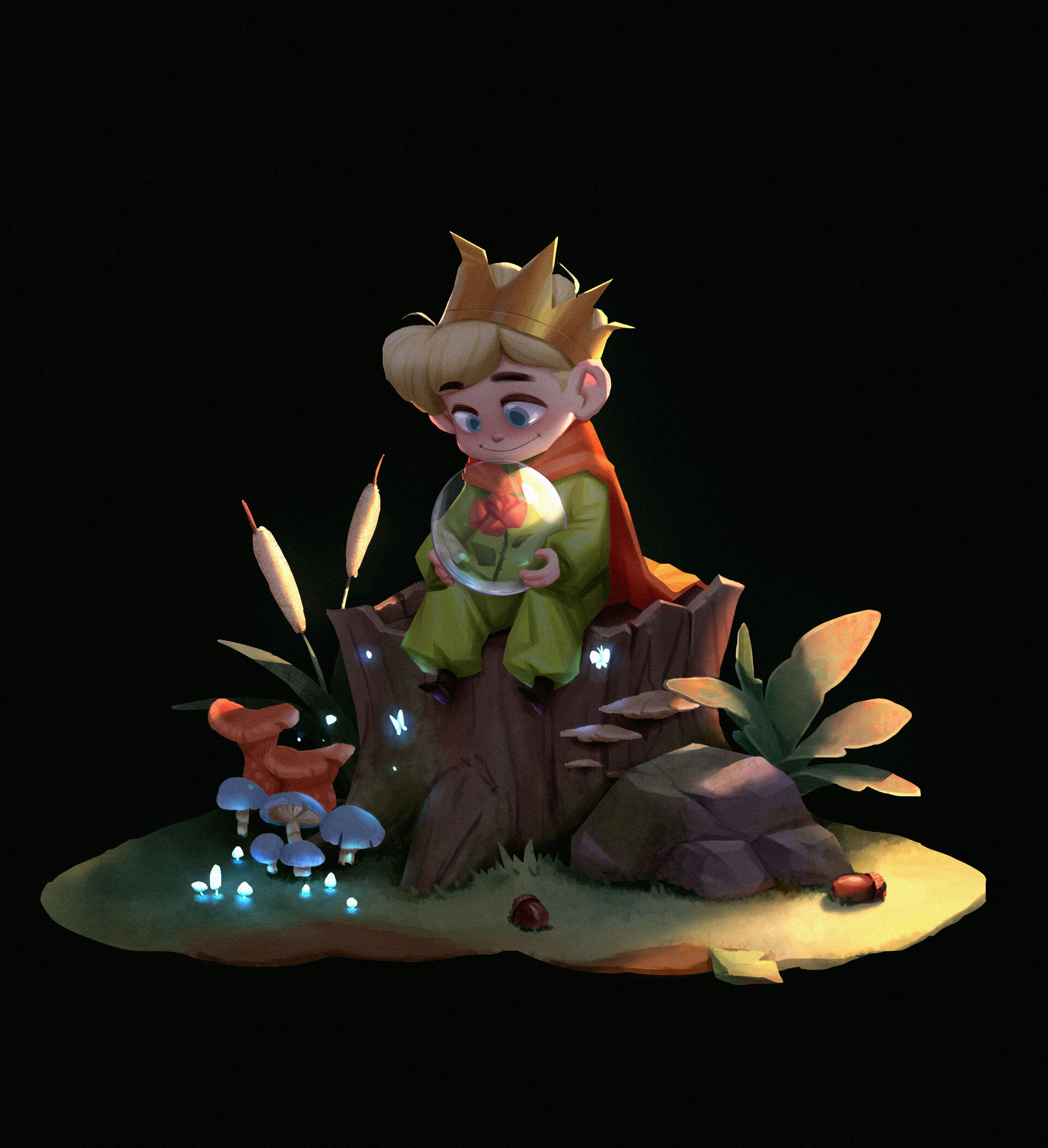 ArtStation - the little prince with his rose