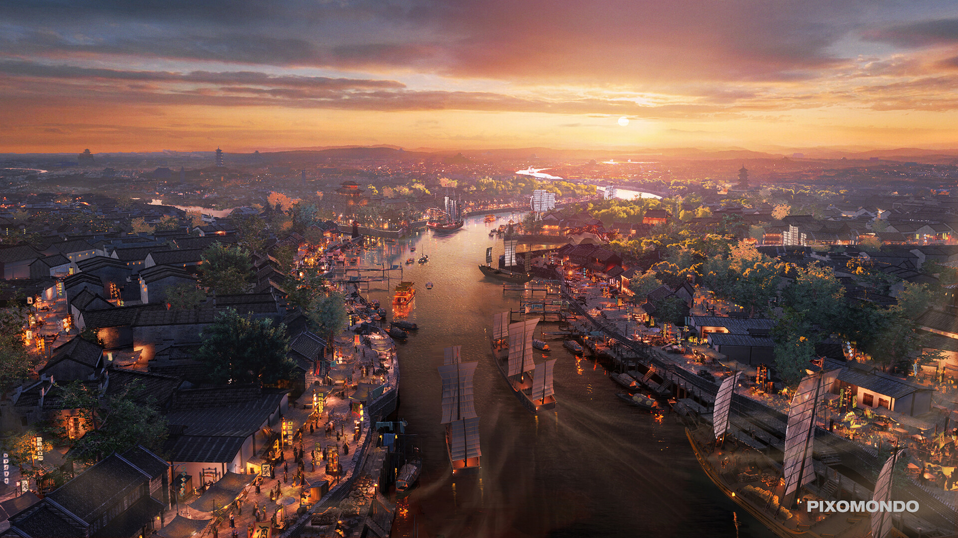 Wayne Leung Hou-wai - Flying Over Silk Road - The Concept Art