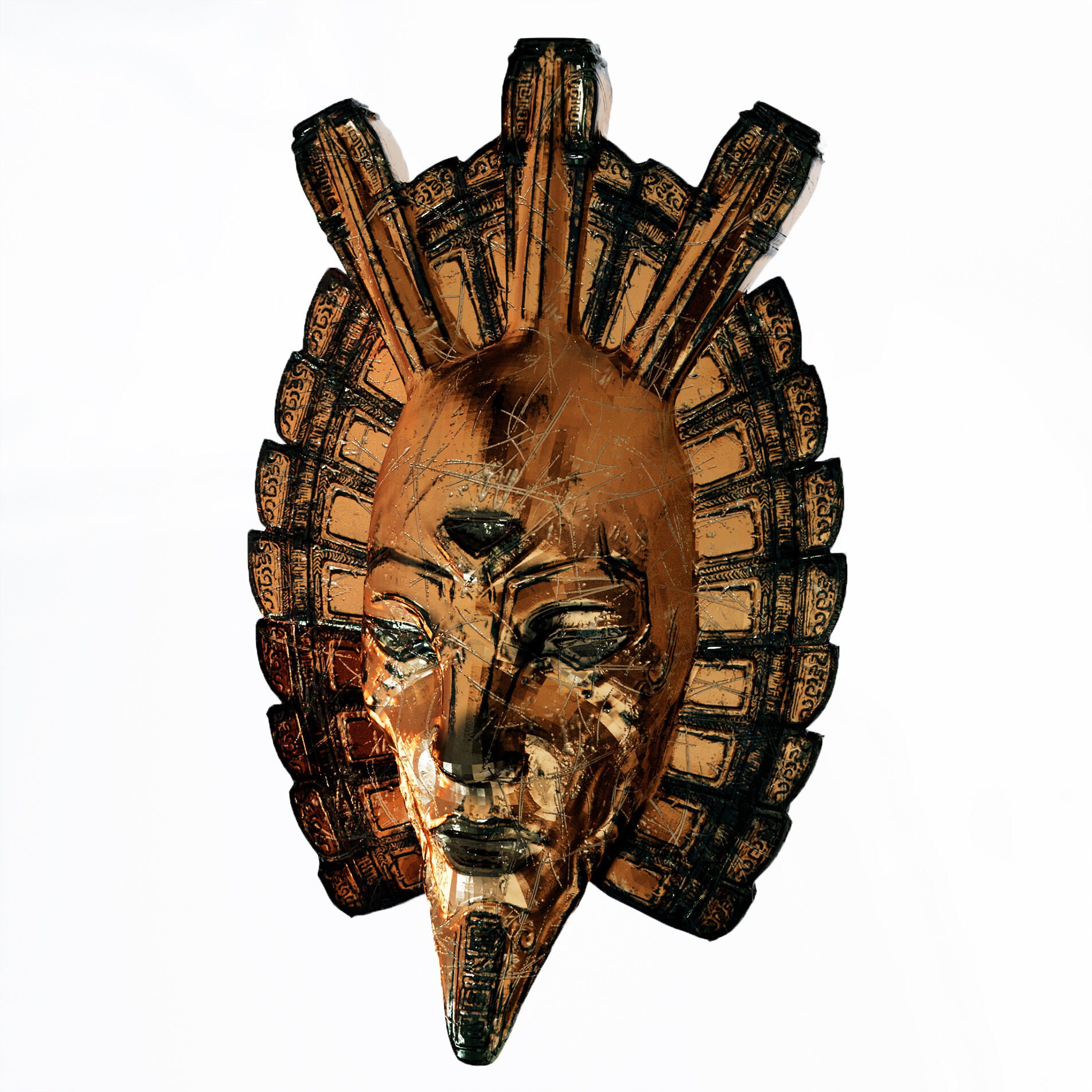 ArtStation - Low-poly Dagoth Ur's mask (morrowind).