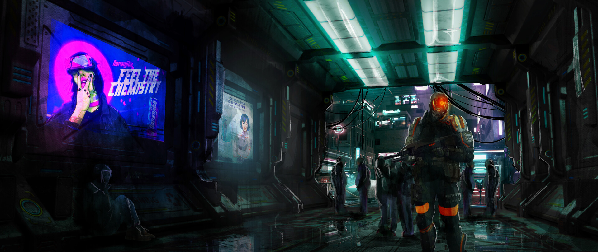 ArtStation - Cyberpunk Word Fan Concept