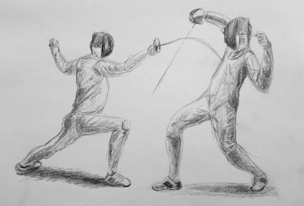 ArtStation - Two Fencers Figure Study
