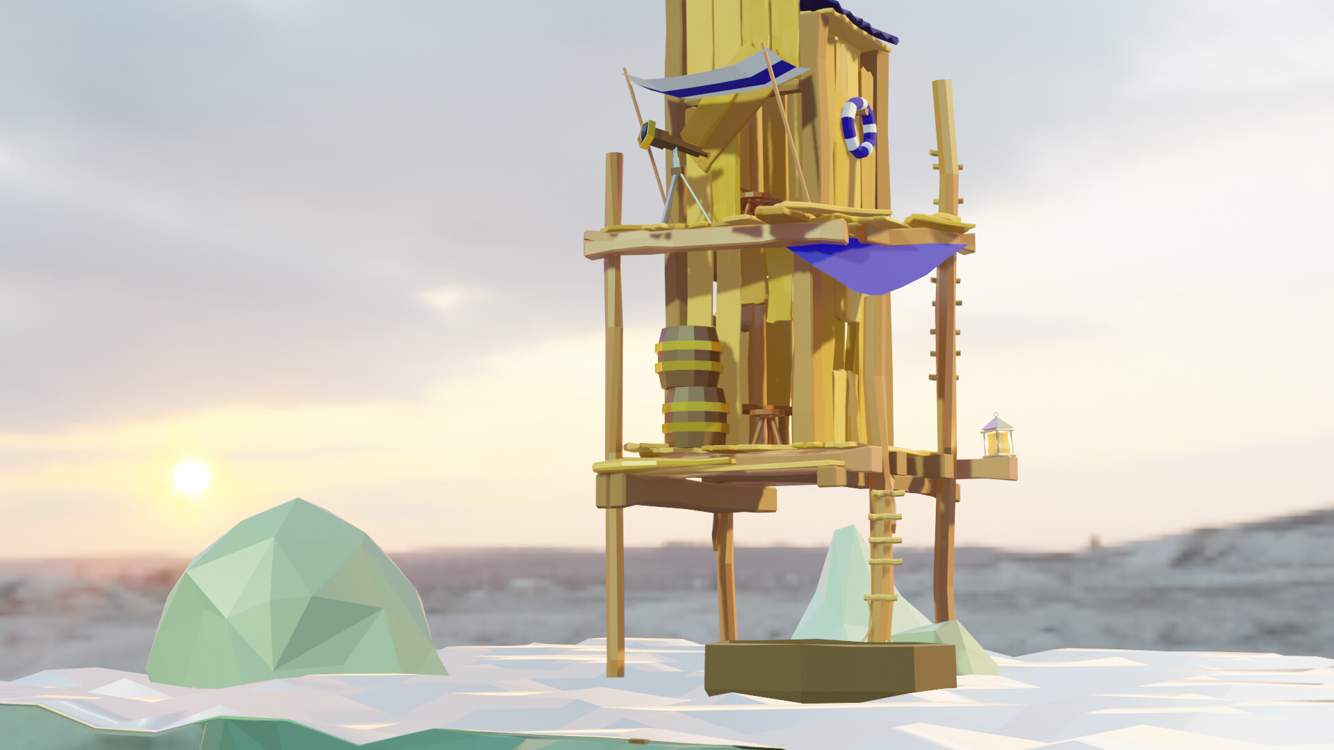 ArtStation - Low-Polygon Sea Shack