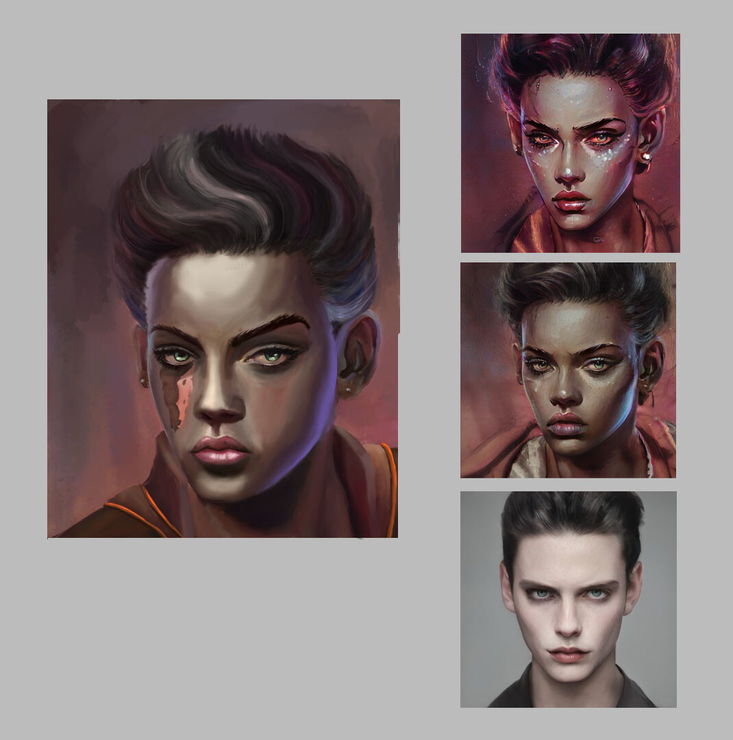 ArtStation - Paint over: Portrait