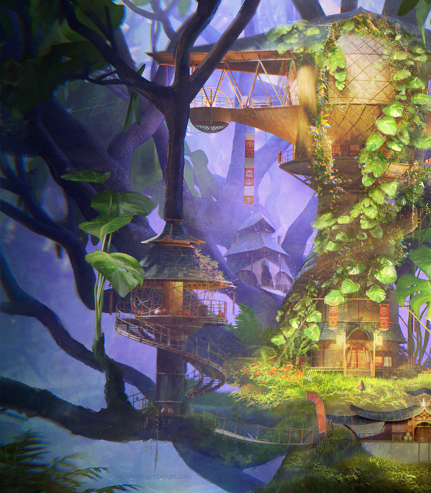 Sabrina Langenberger - Kitbash Gaea - tree village