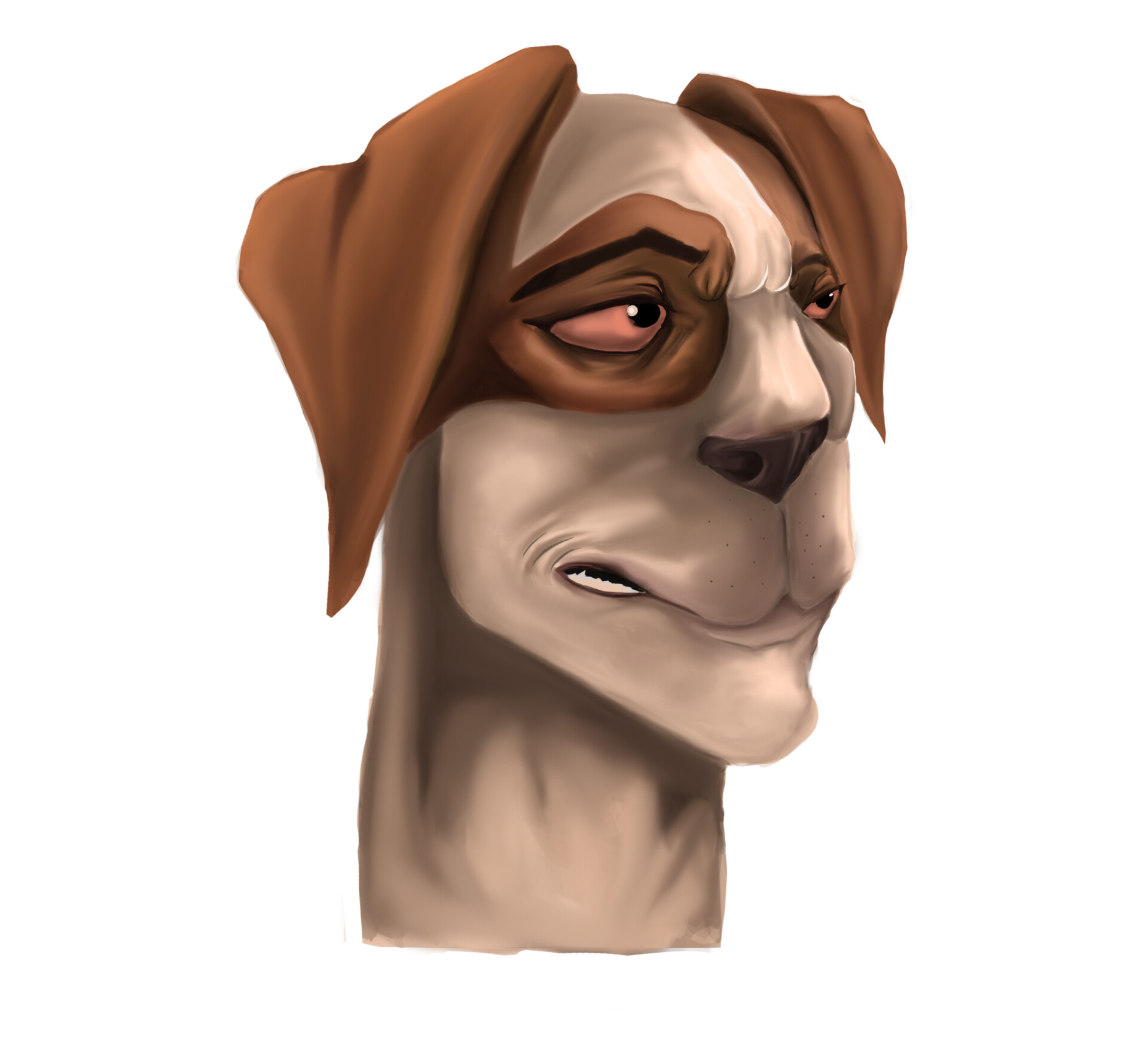 ArtStation - Practice Character Concept Art Dog Head