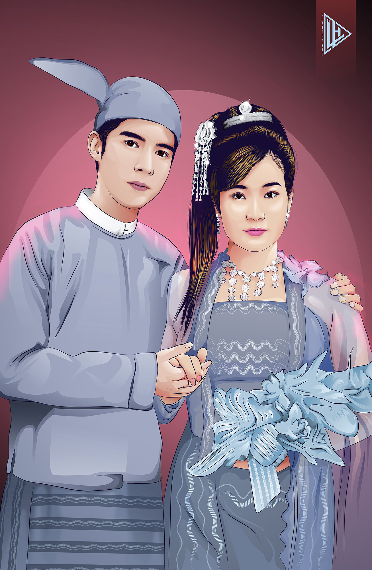 ArtStation - Myanmar Wedding Portrait