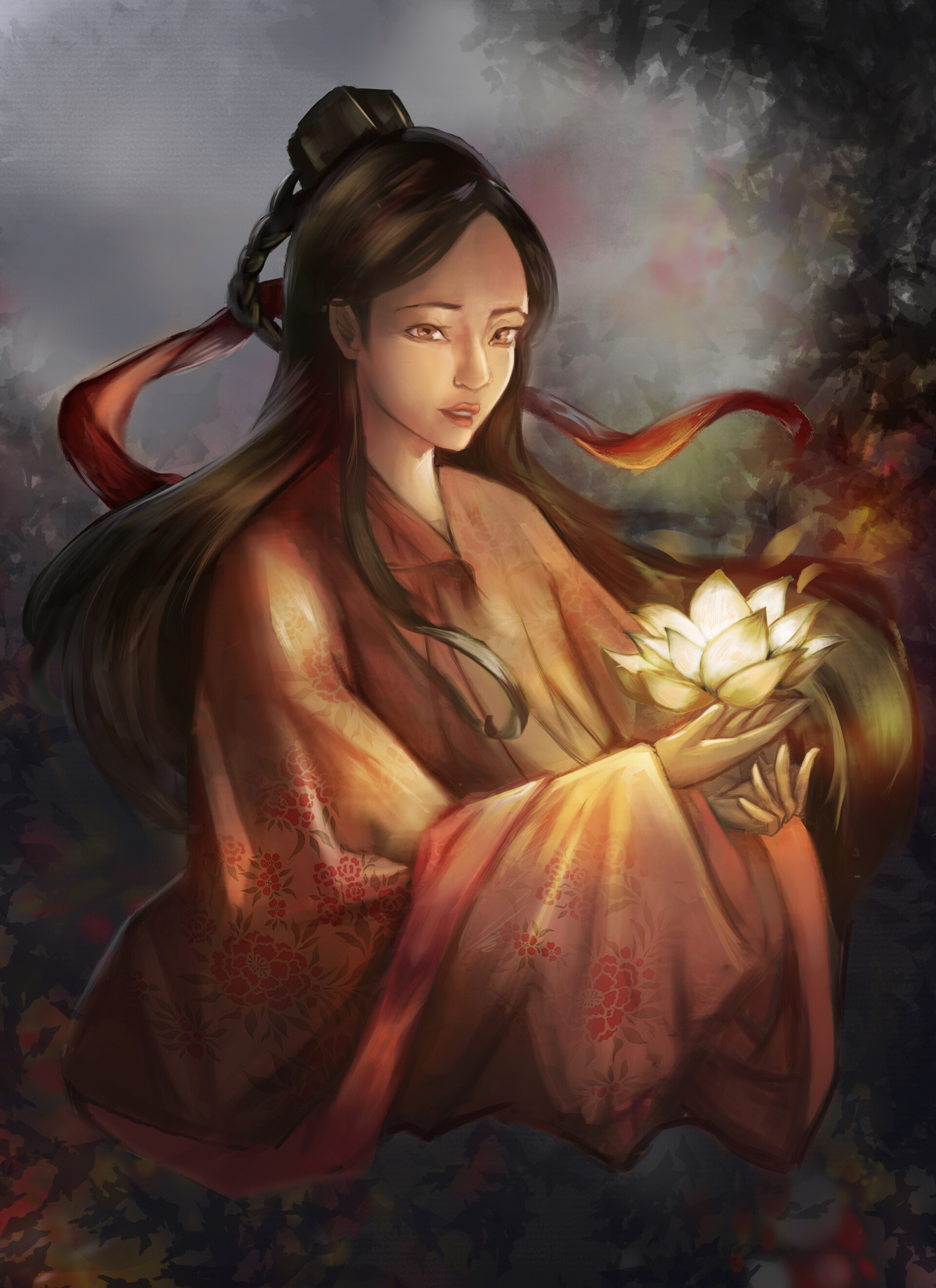 FOUND - Golden Lotus-Character painting and design