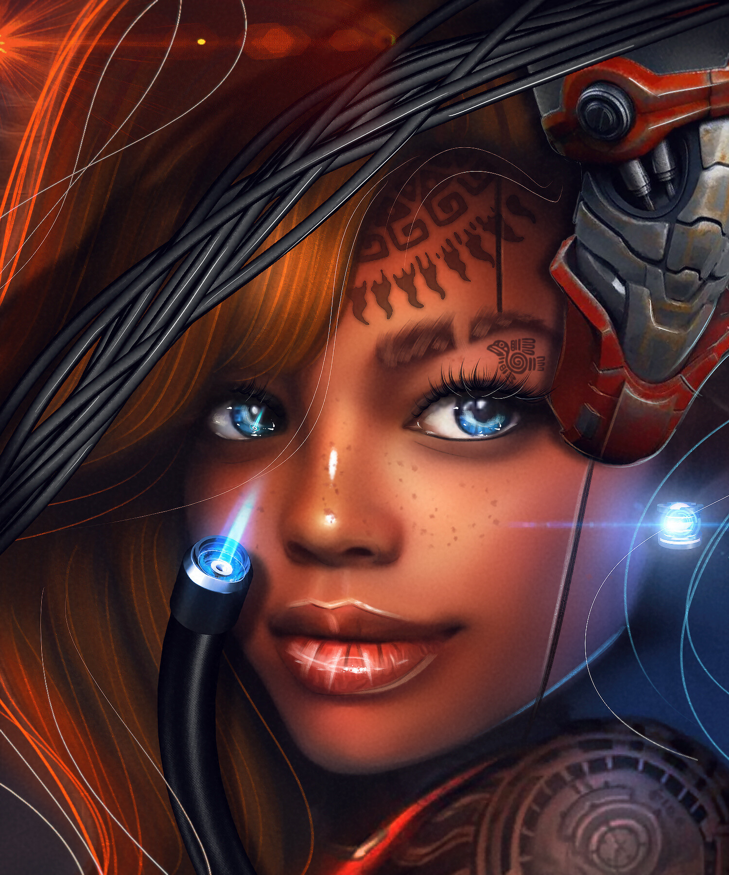 ArtStation - Cyberpunk portrait