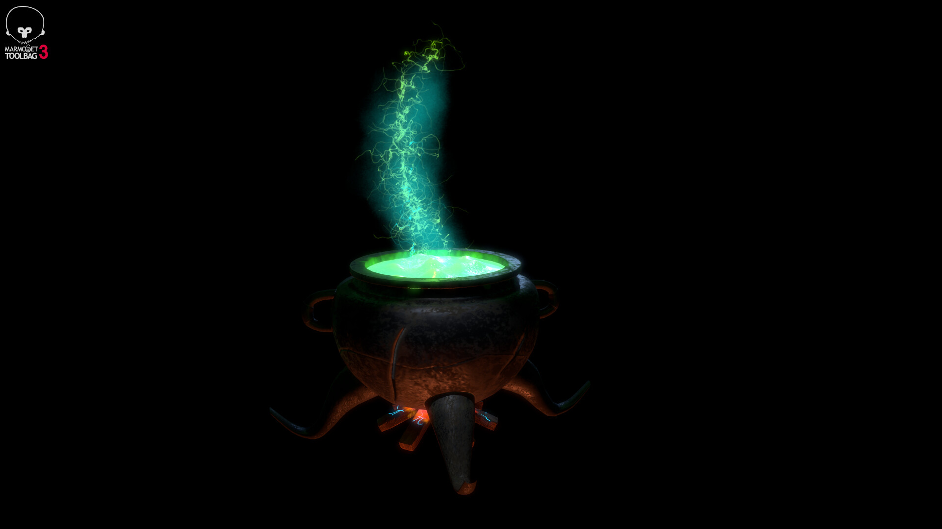 ArtStation - Stylized Halloween Cauldron