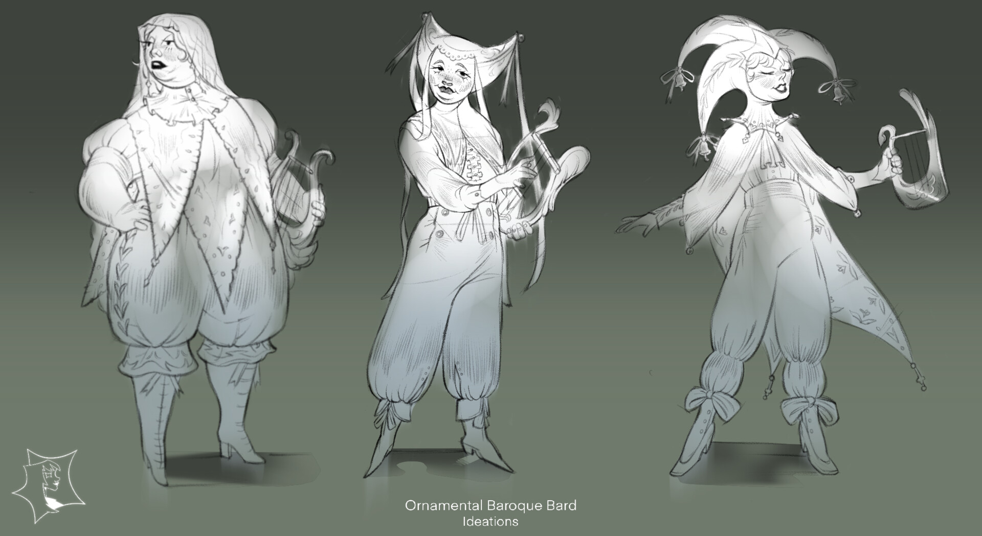 ArtStation - Baroque Bard - Character Ideations
