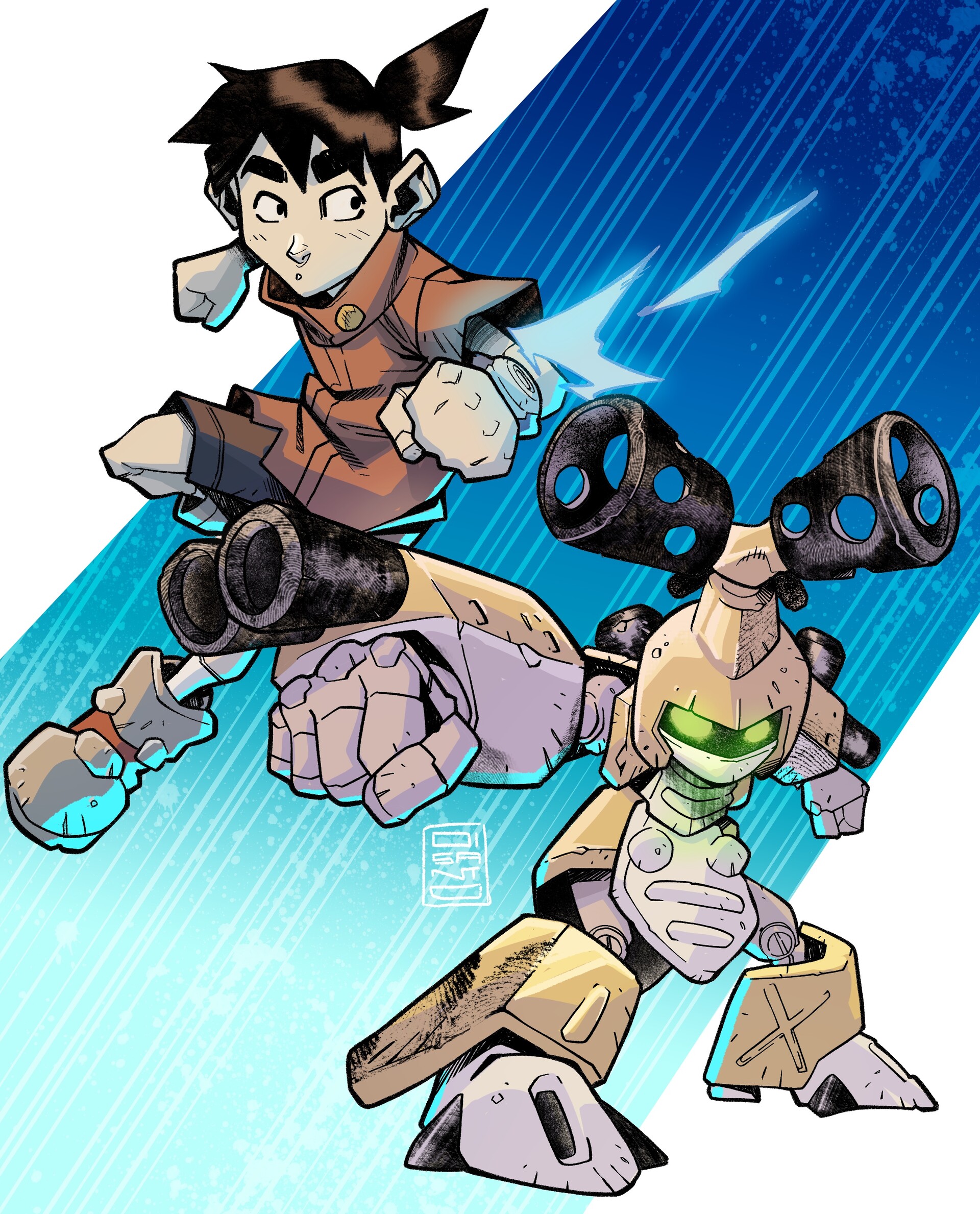 ArtStation - Medabots - Ikki & Medabee