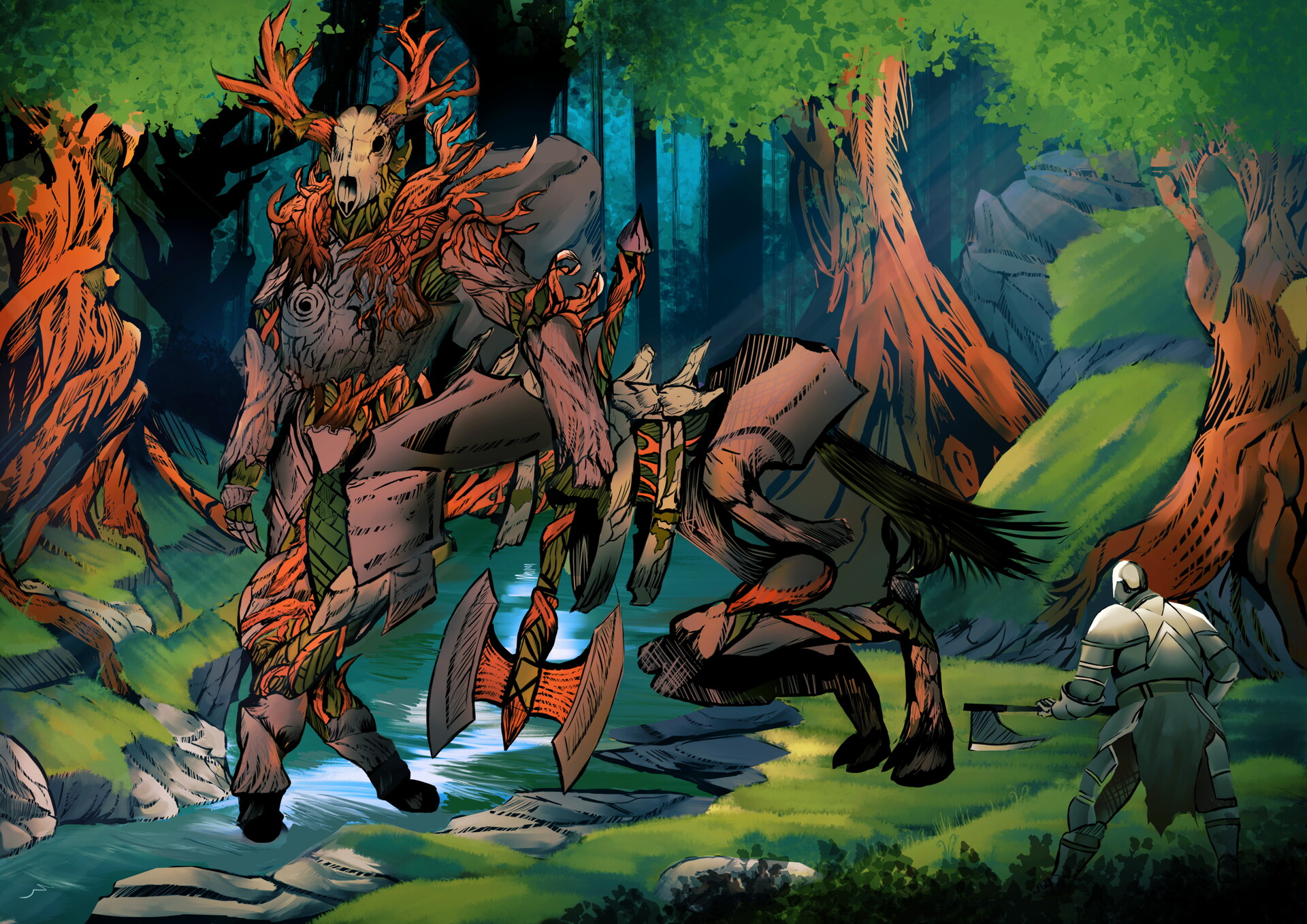 ArtStation - Tree guardian (oc)