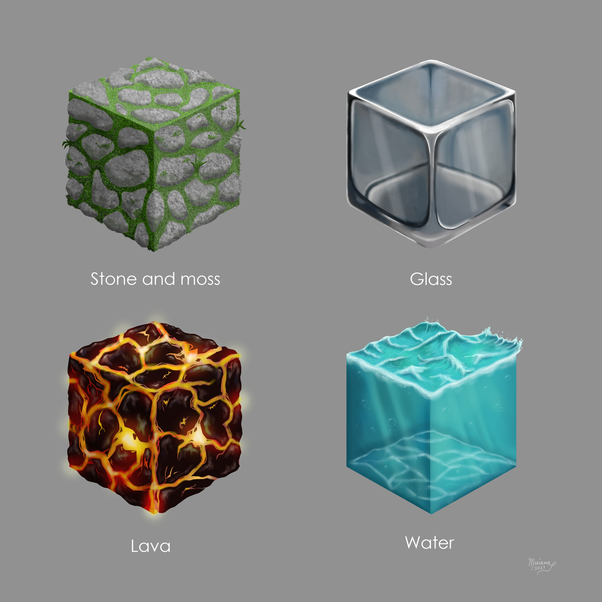 ArtStation - Materials illustration practice