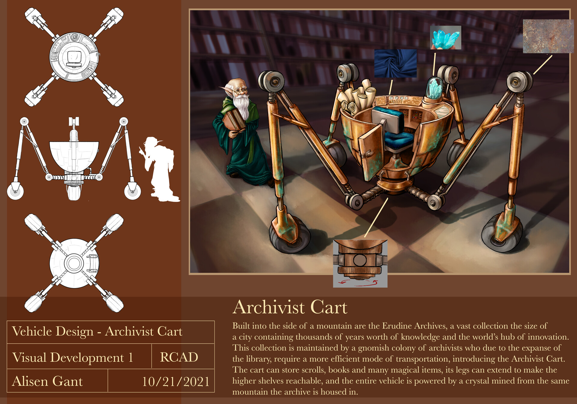 ArtStation - Archivist Cart Vehicle Design