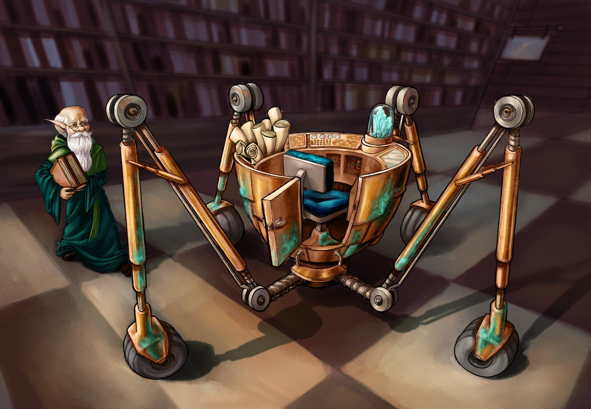 ArtStation - Archivist Cart Vehicle Design