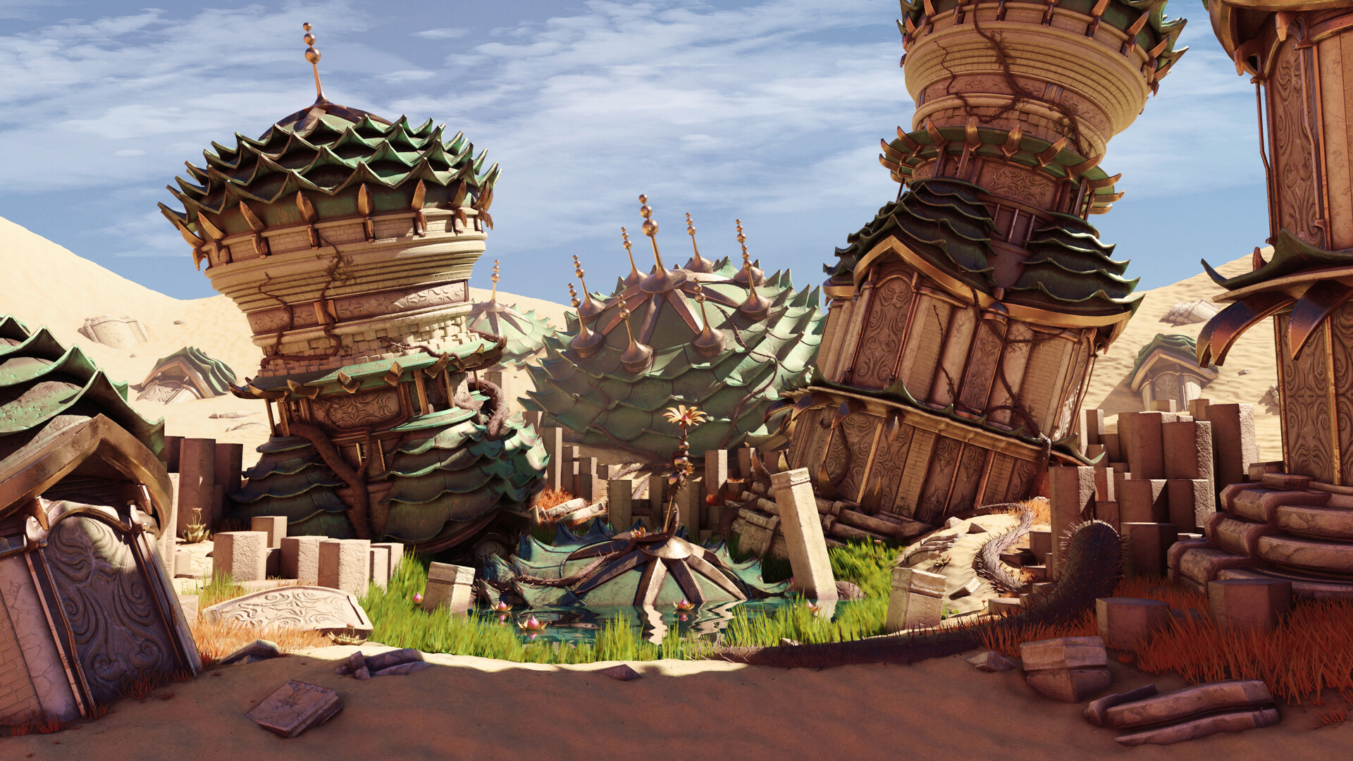 ArtStation - 3D Art: Desert Towers