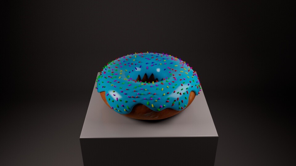 ArtStation - 3d Donut model done in maya