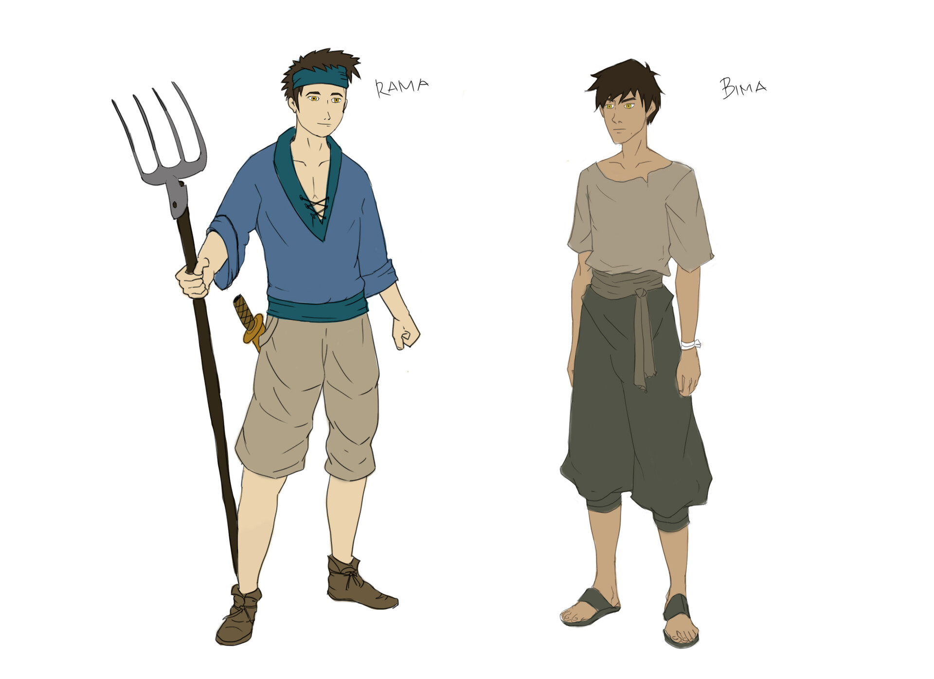 ArtStation - Villager Charcter Model 2D