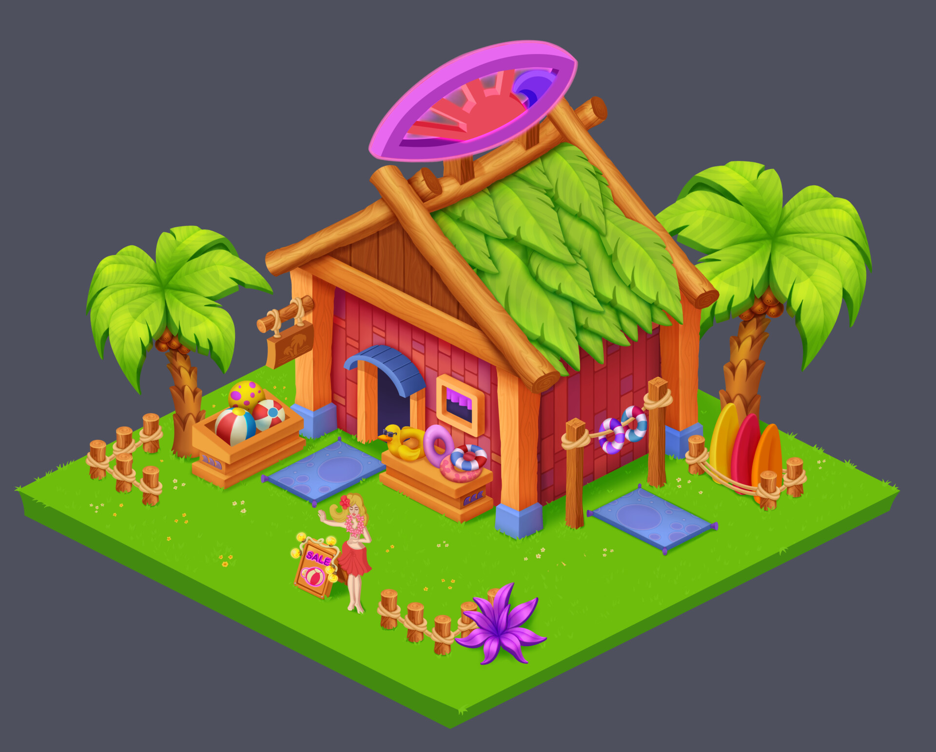 ArtStation - Isometric shop | Mobile game asset