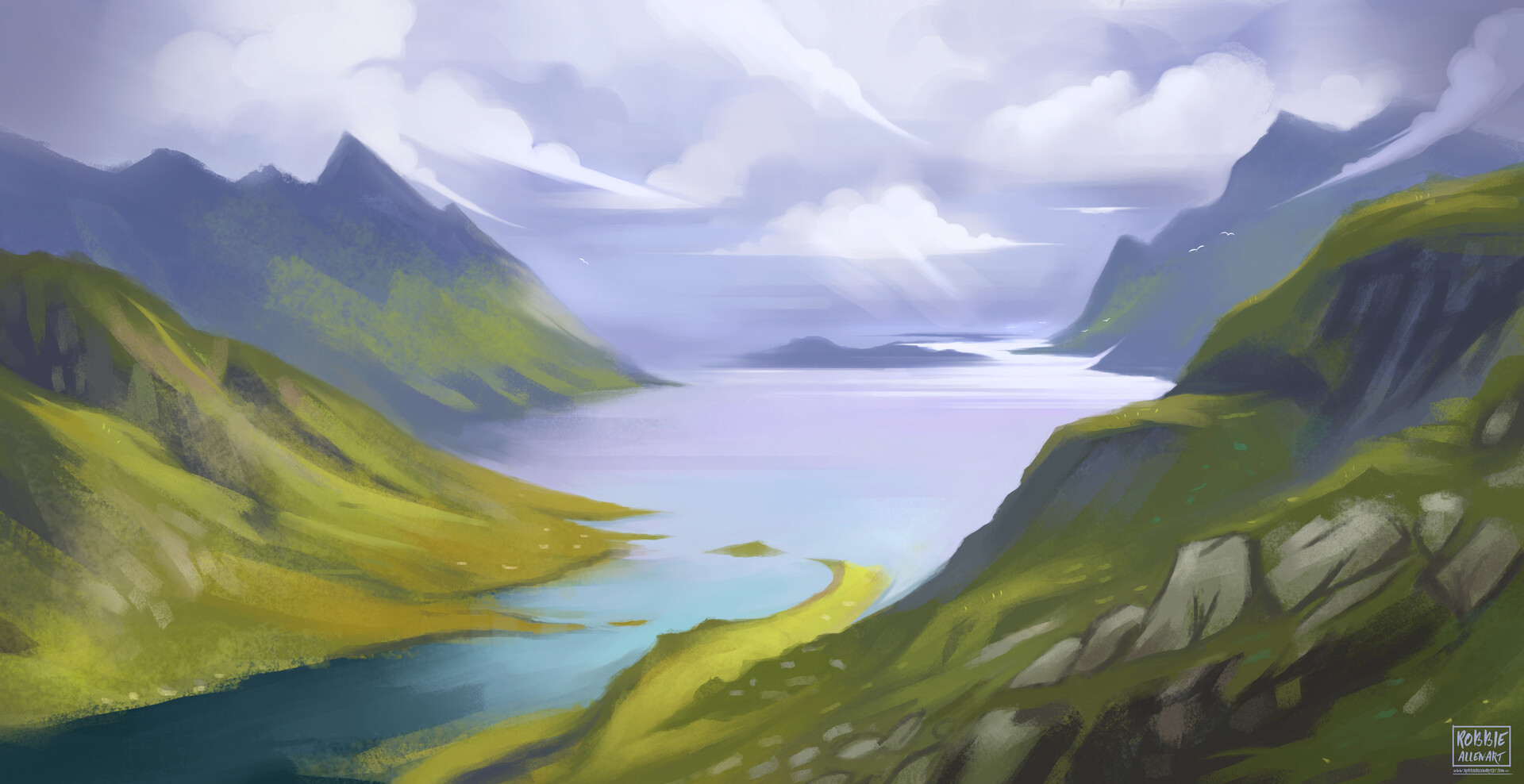 Robbie Allen - PleinAirpril 2021 - Digital Landscape Paintings Days 1-10