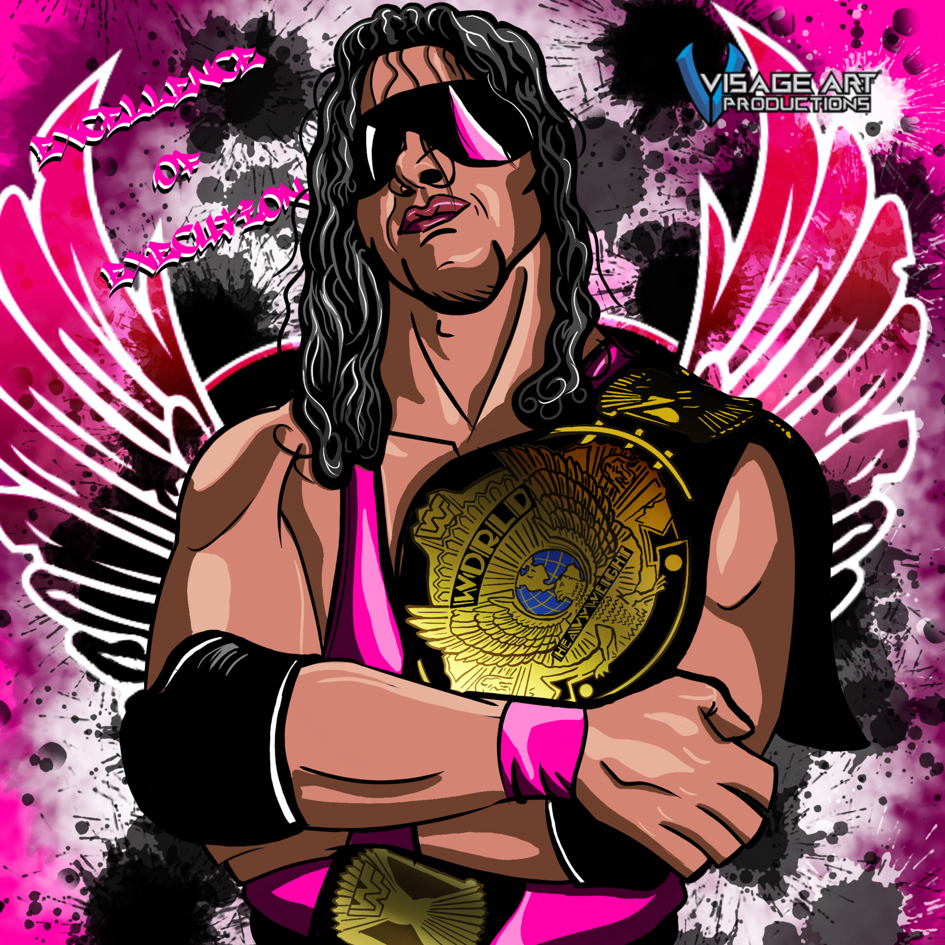 bret hart coloring pages