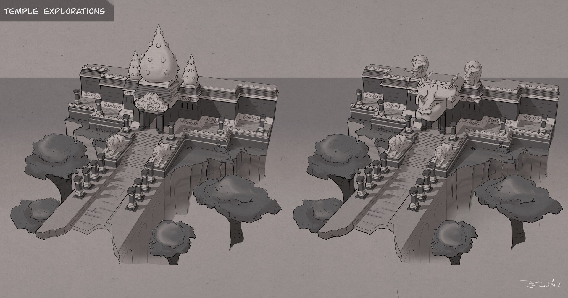 Joseph Edwards - Temple Entrance Designs/Sketches