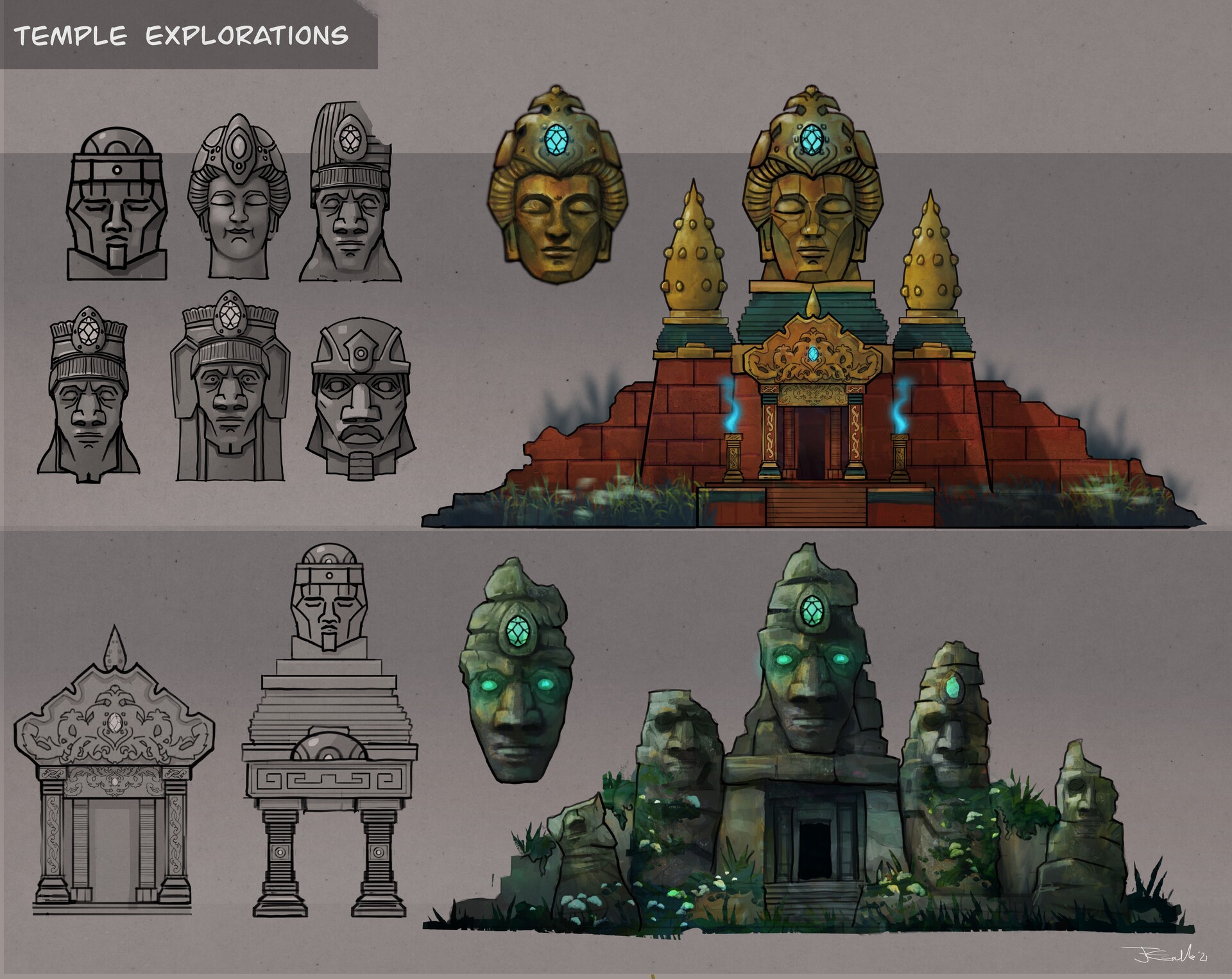 Joseph Edwards - Temple Entrance Designs/Sketches