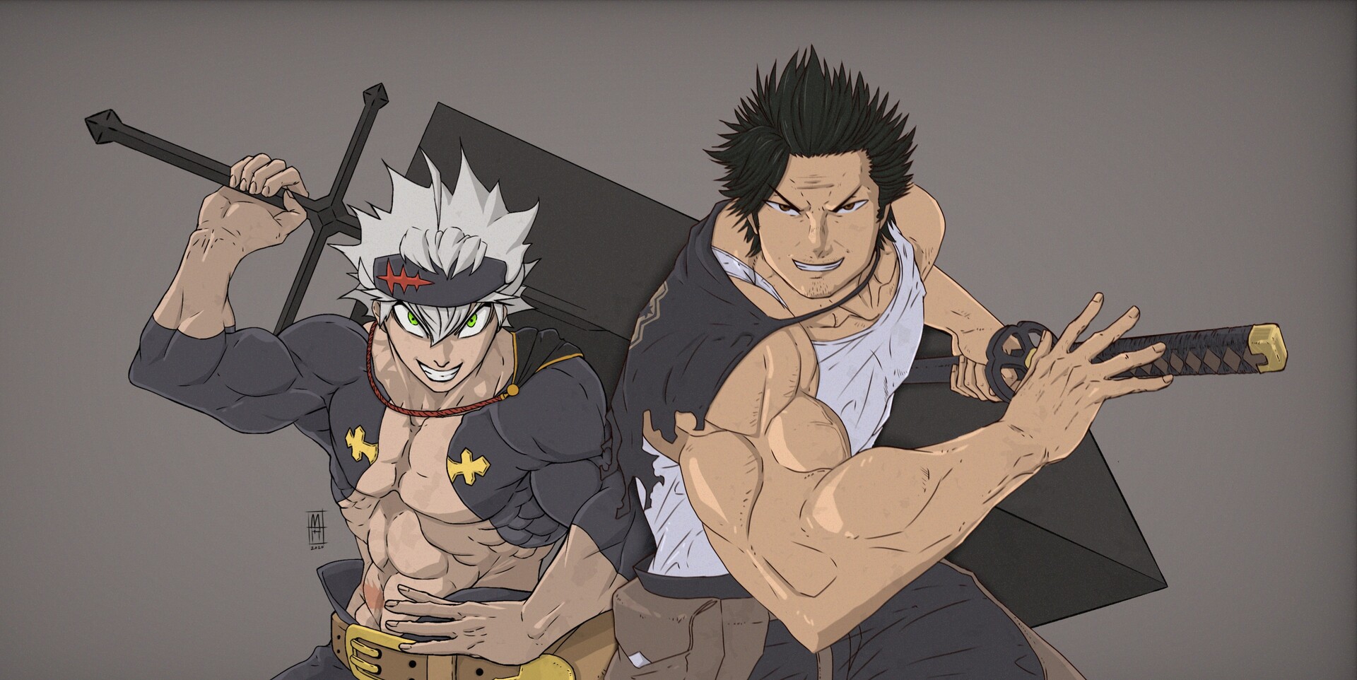 ArtStation - Asta and Yami digital fan art