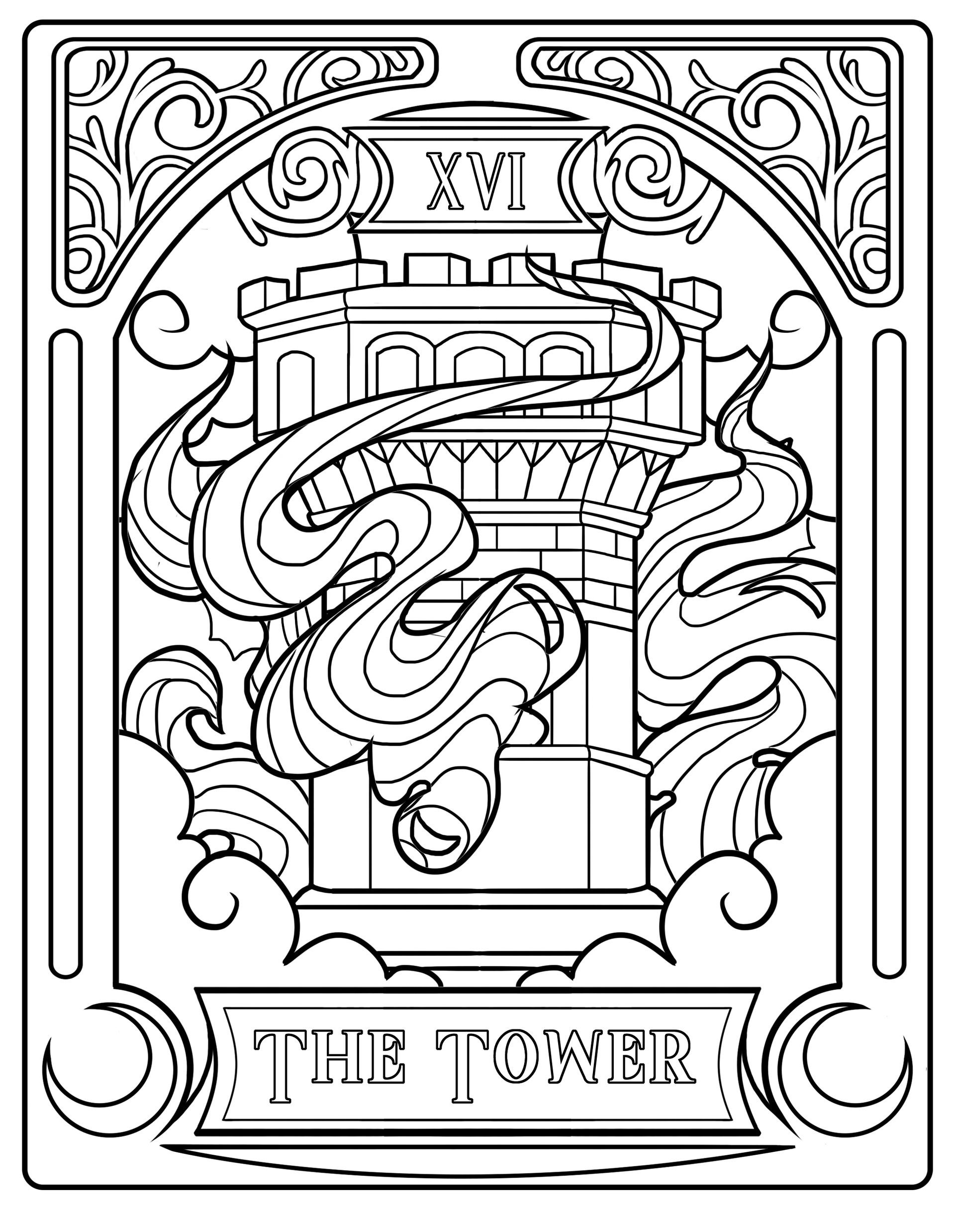 tarot coloring pages free