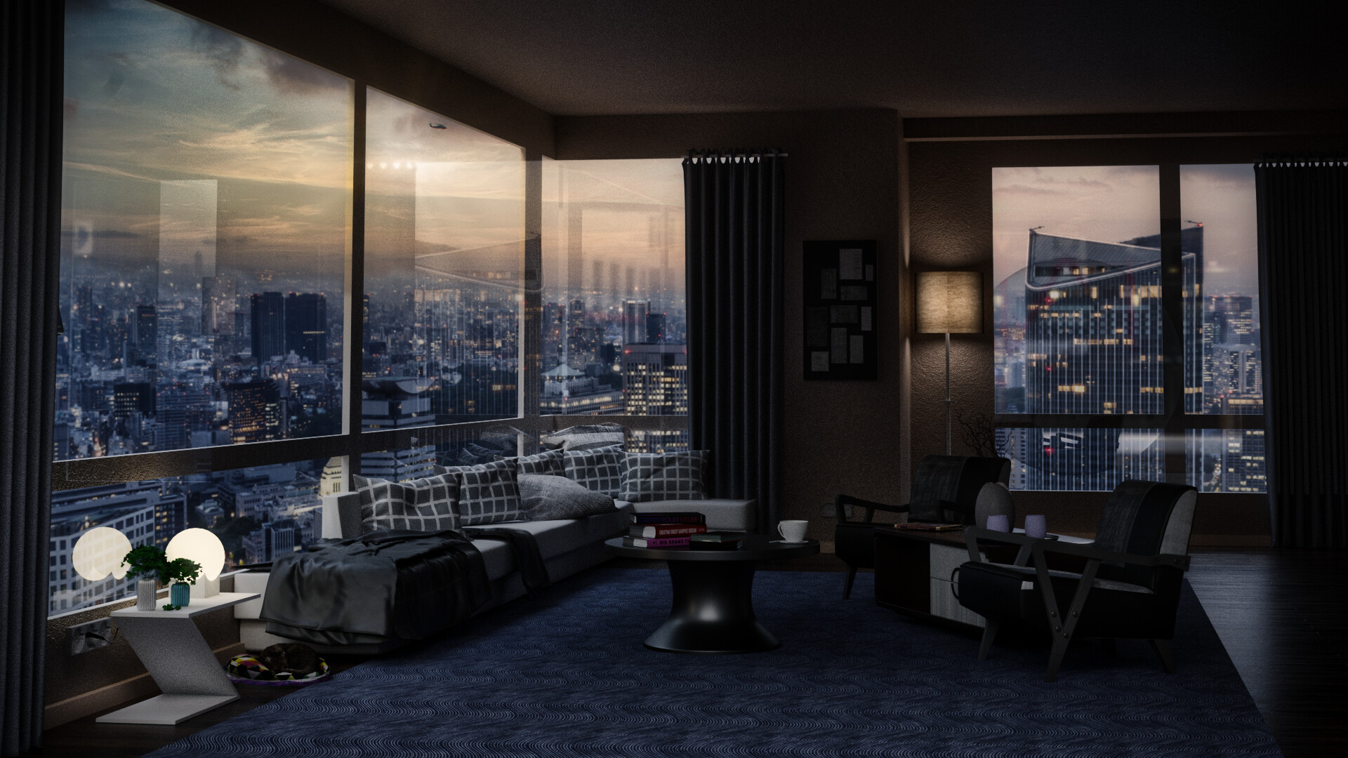 Methush Anjula Thamel - Moody Sunset Architectural Visualization