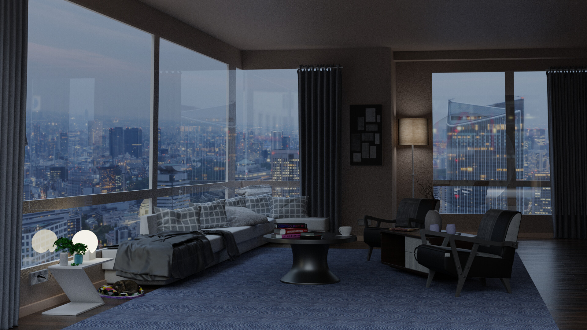 Methush Anjula Thamel - Moody Sunset Architectural Visualization