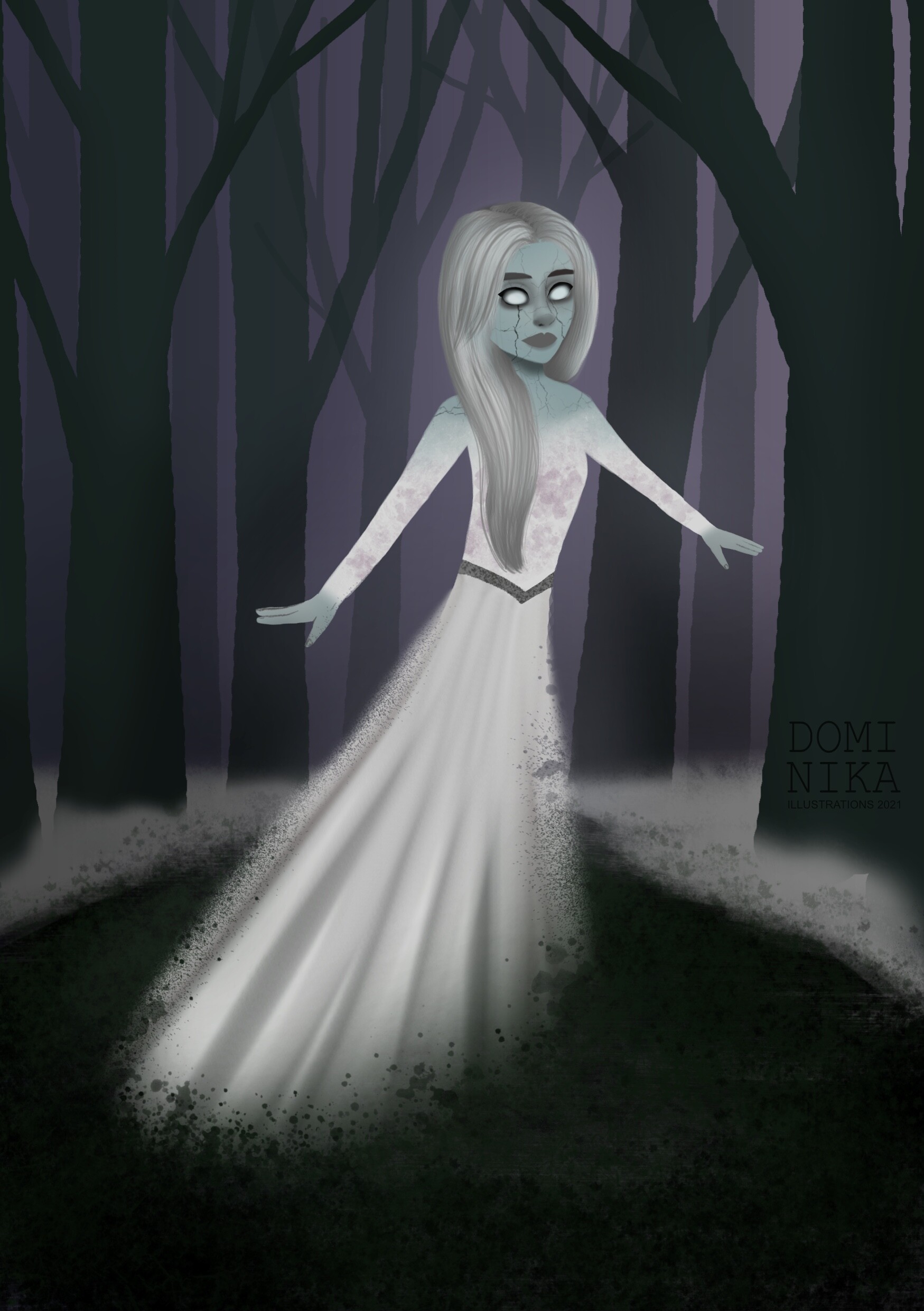 ArtStation - Spooky ghost illustration