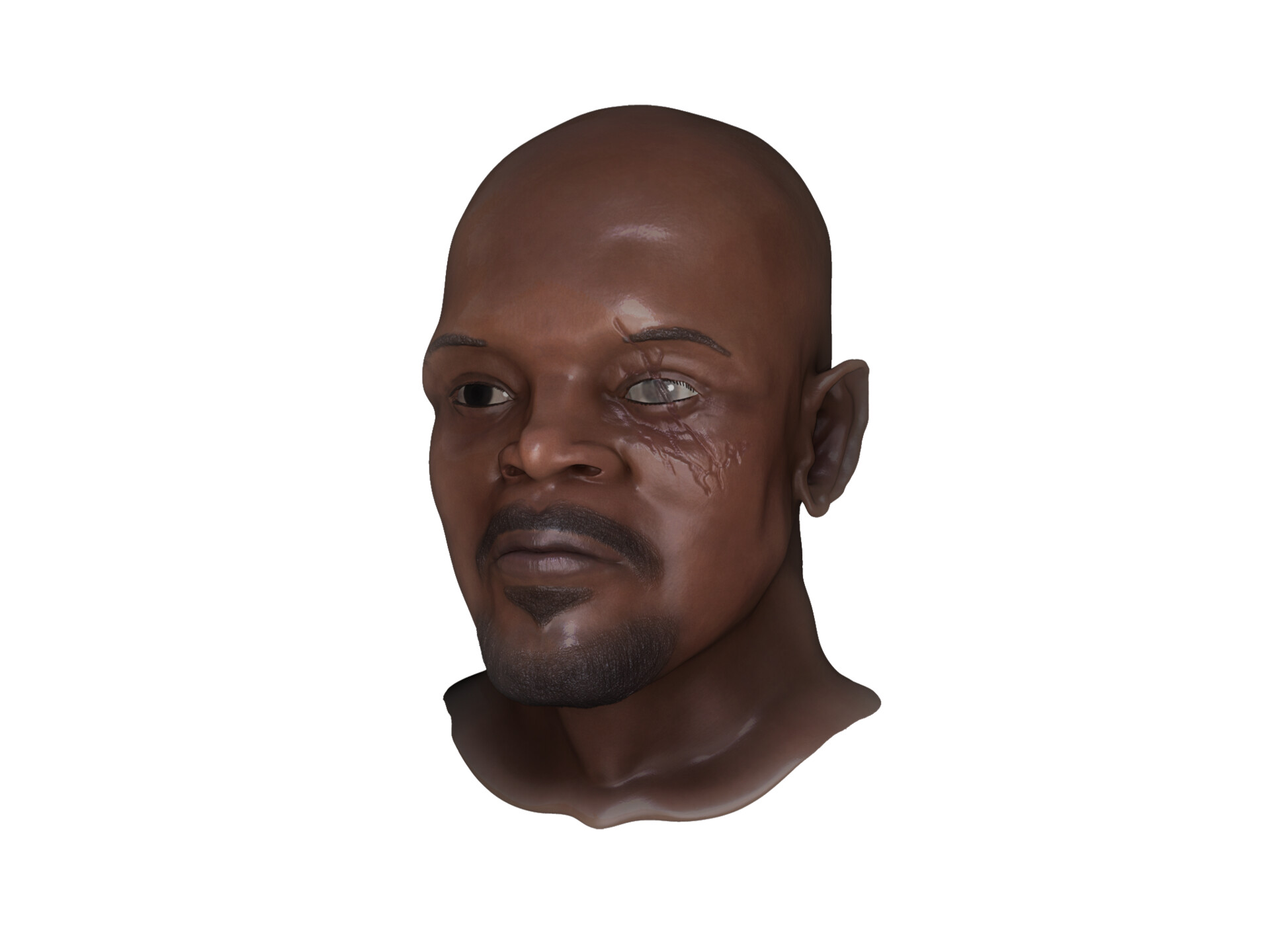 ArtStation - Samuel L. Jackson - Nick Fury Without Eye Patch [BUST]