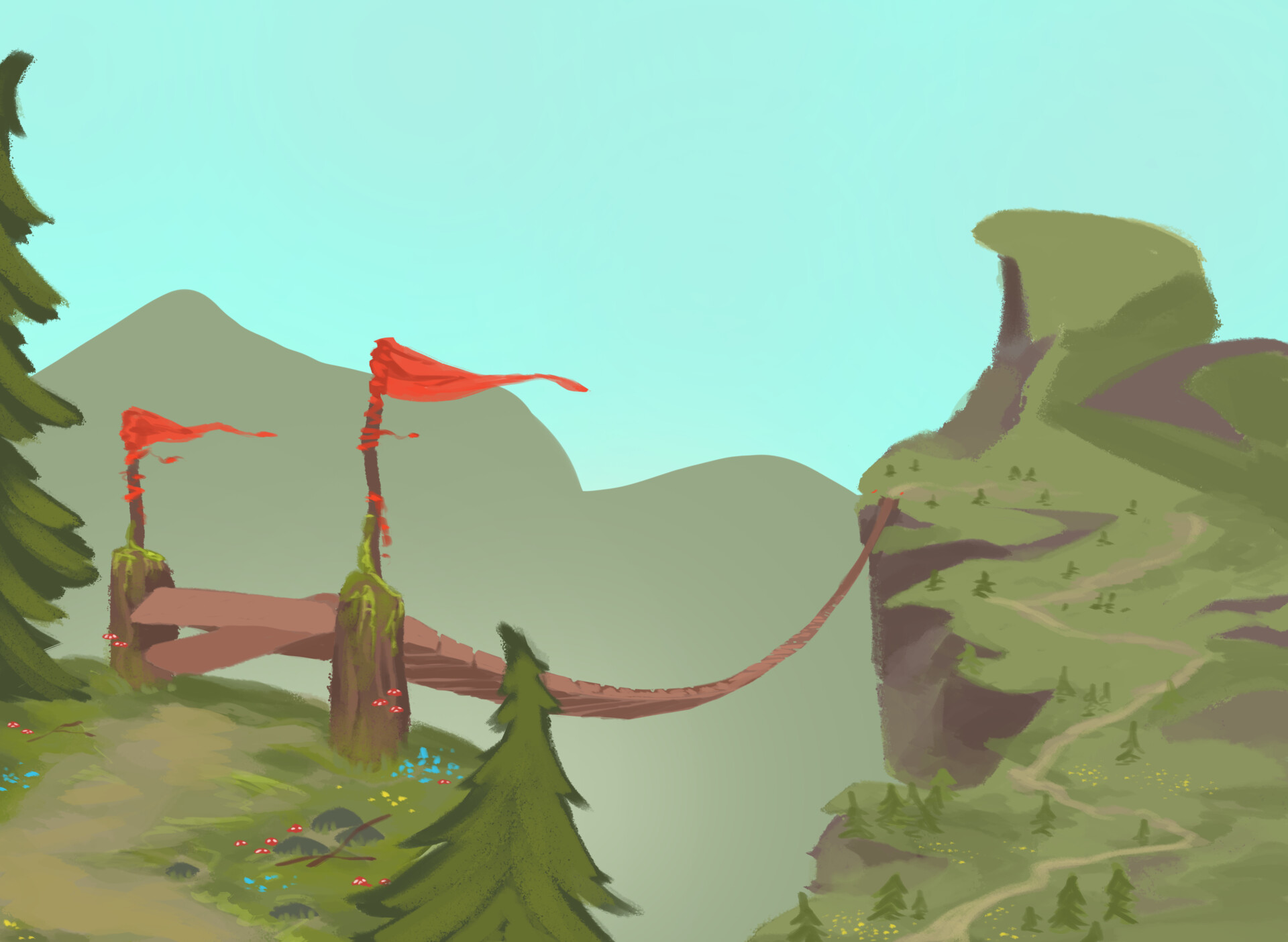 ArtStation - The dodgy bridge