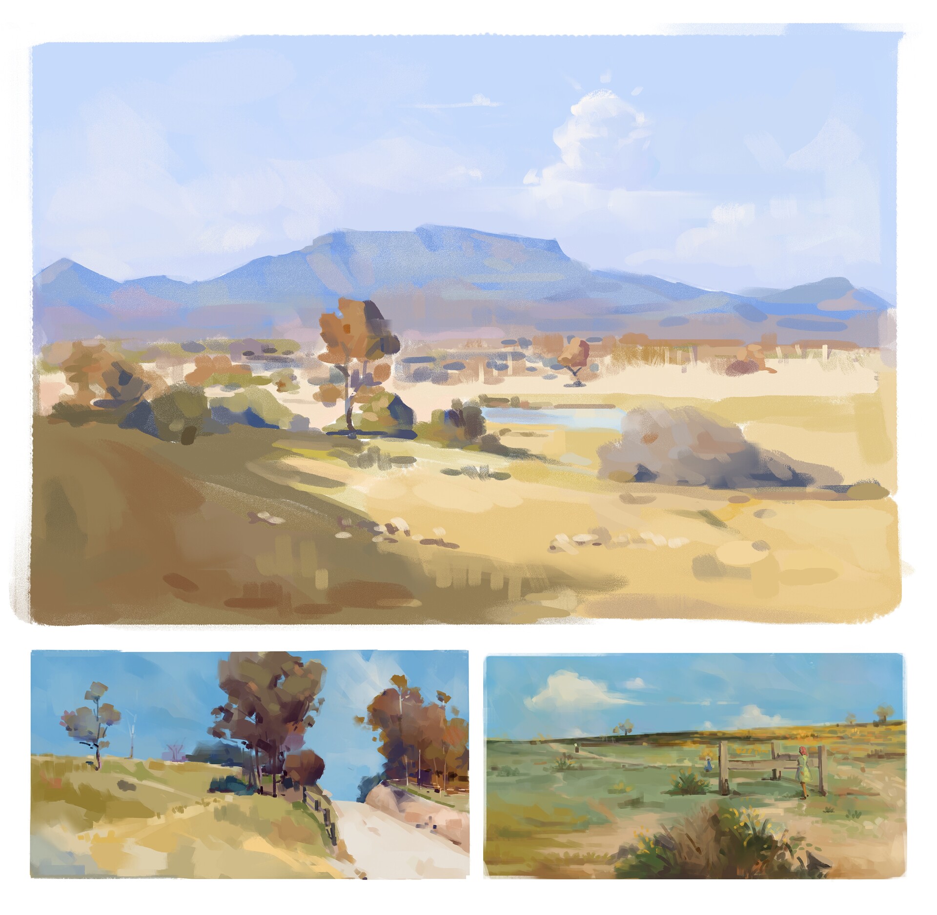 ArtStation - Study: Landscape's Arthur Streeton